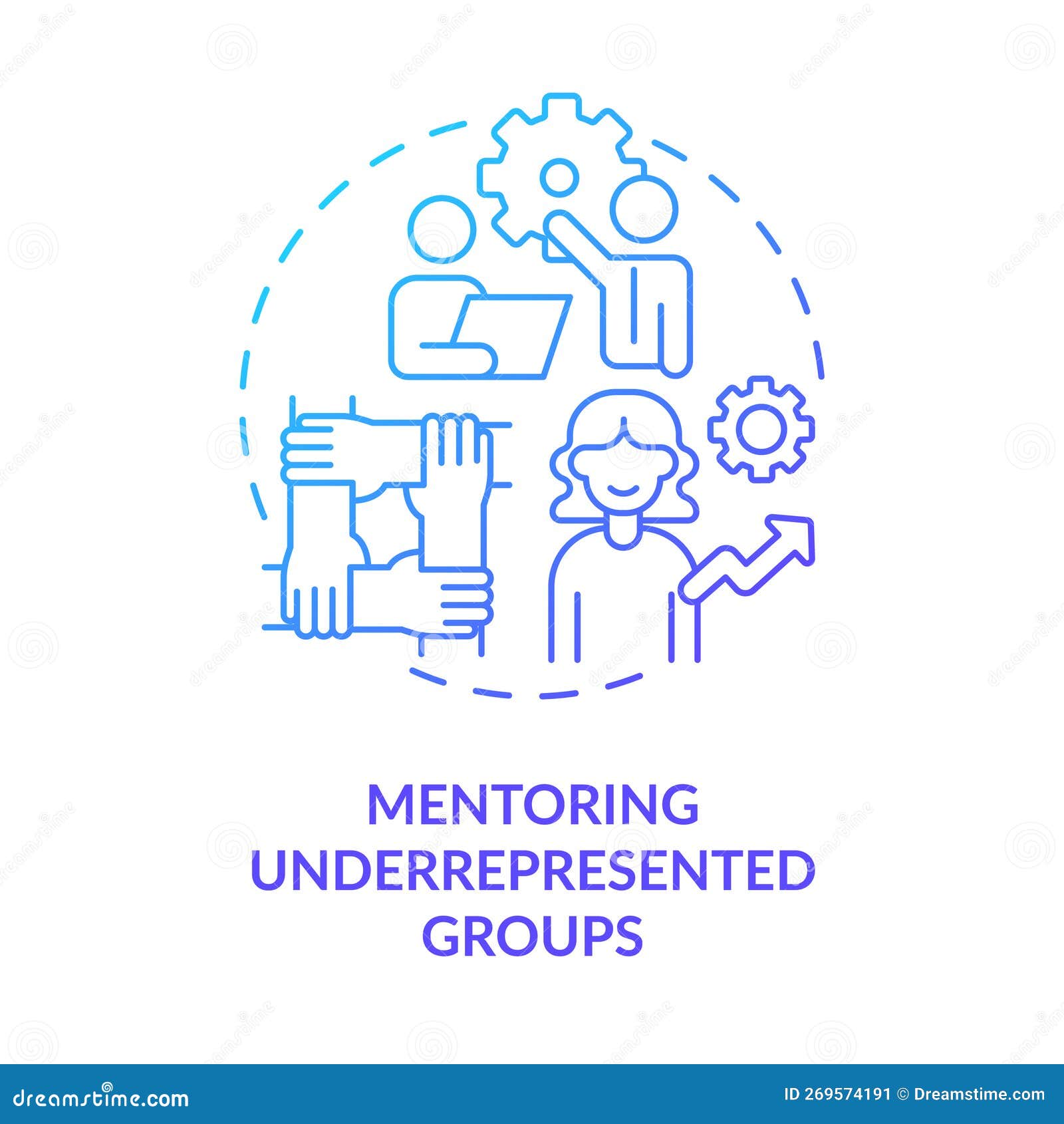 Mentoring Underrepresented Groups Blue Gradient Concept Icon Stock ... Mentoring Underrepresented Groups Blue Gradient Concept Icon Stock ...