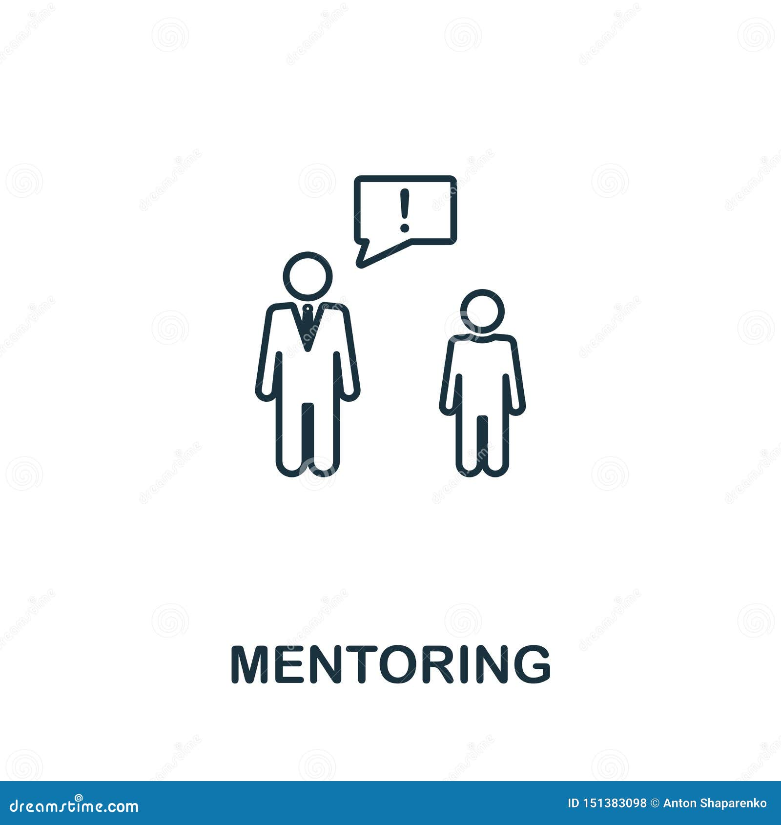Mentoring Vector Icon Symbol in Outline Style. Creative Sign from Human ...
