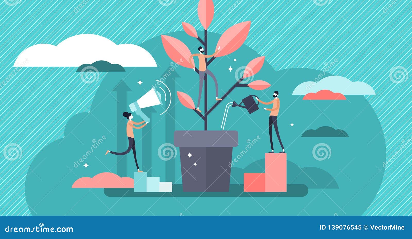 Mentoring Vector Illustration. Flat Tiny Motivation Couch Persons ...