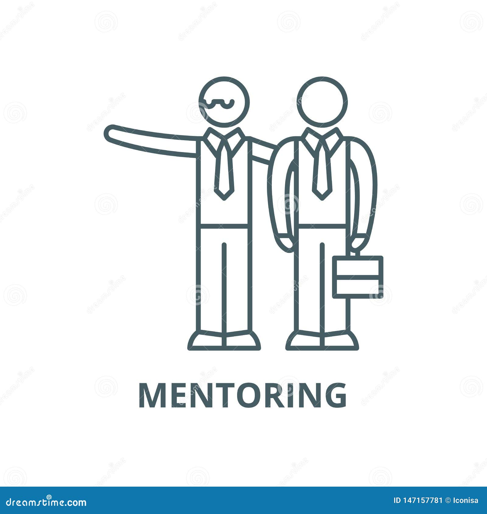 Mentoring Vector Line Icon, Linear Concept, Outline Sign, Symbol Stock ...