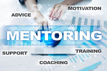 Mentoring on the Virtual Screen. Education Concept. E-Learning. Success ...