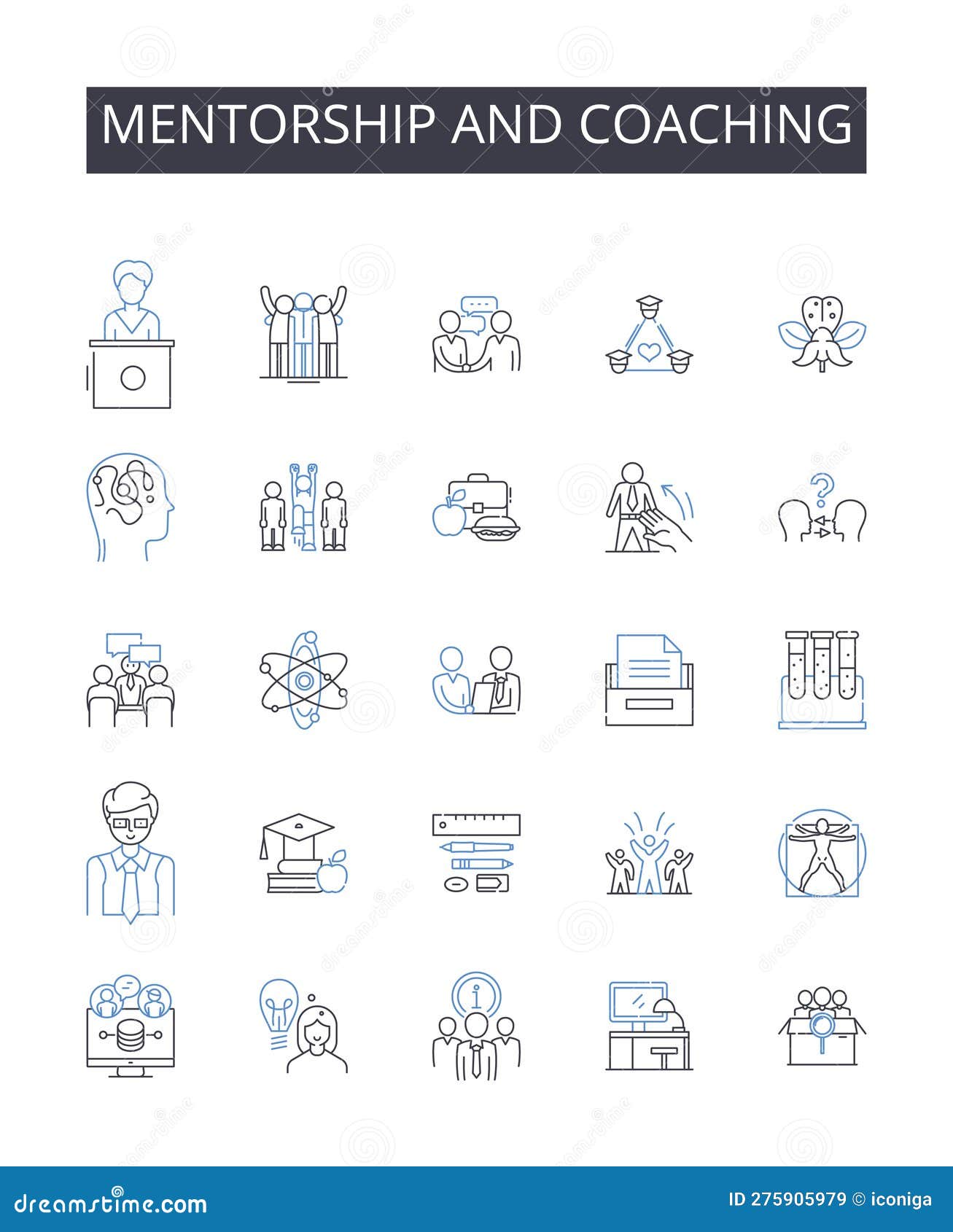 Proficiency Skills Line Icons Collection. Fluency, Expertise, Mastery ...