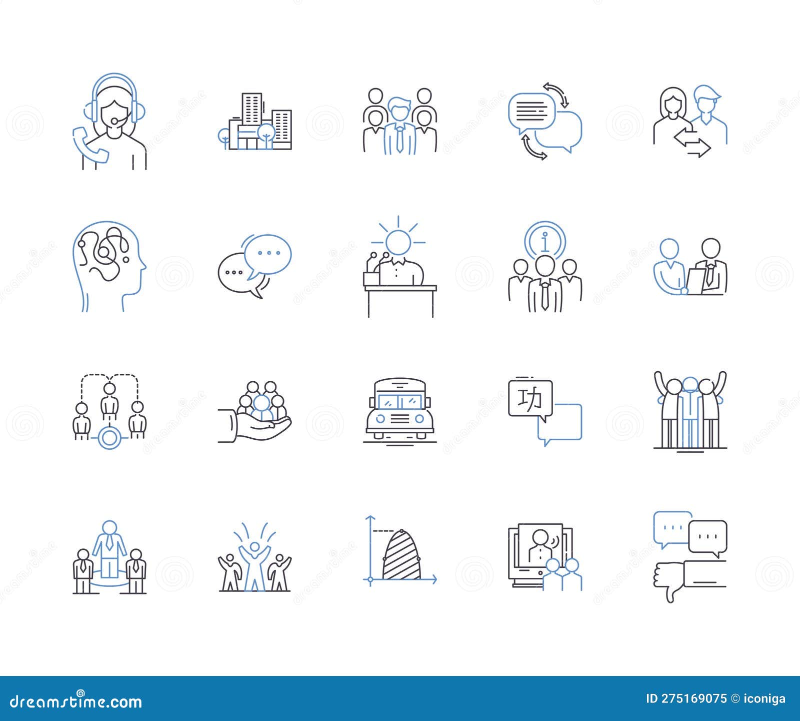 Mentorship and Coaching Outline Icons Collection. Mentorship, Coaching ...