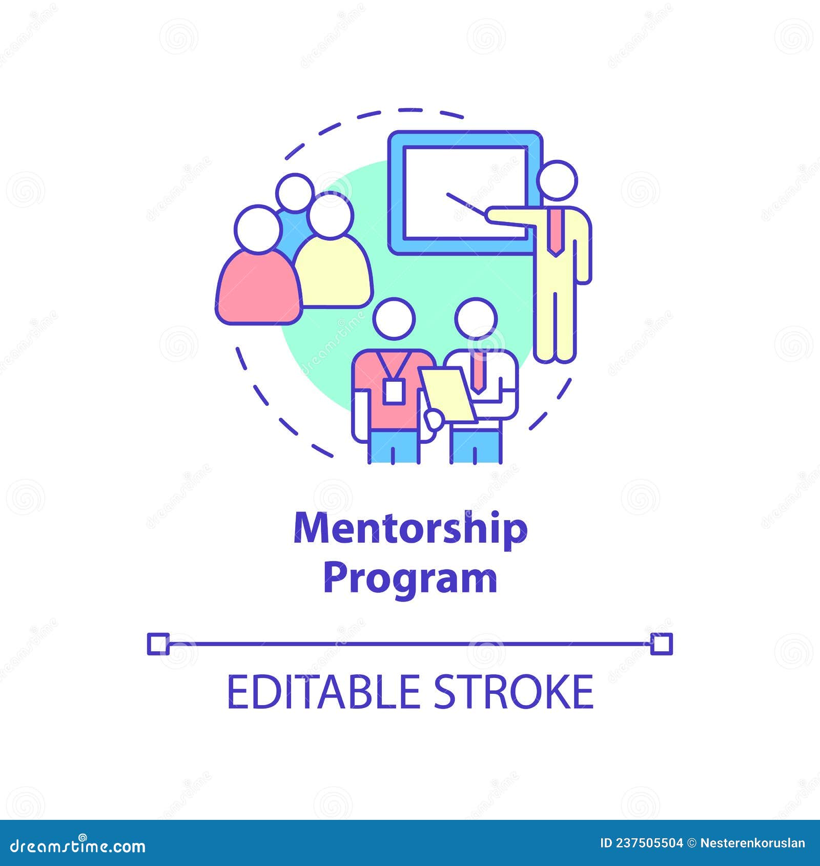 Mentorship Program Concept Icon Stock Vector - Illustration of program ...