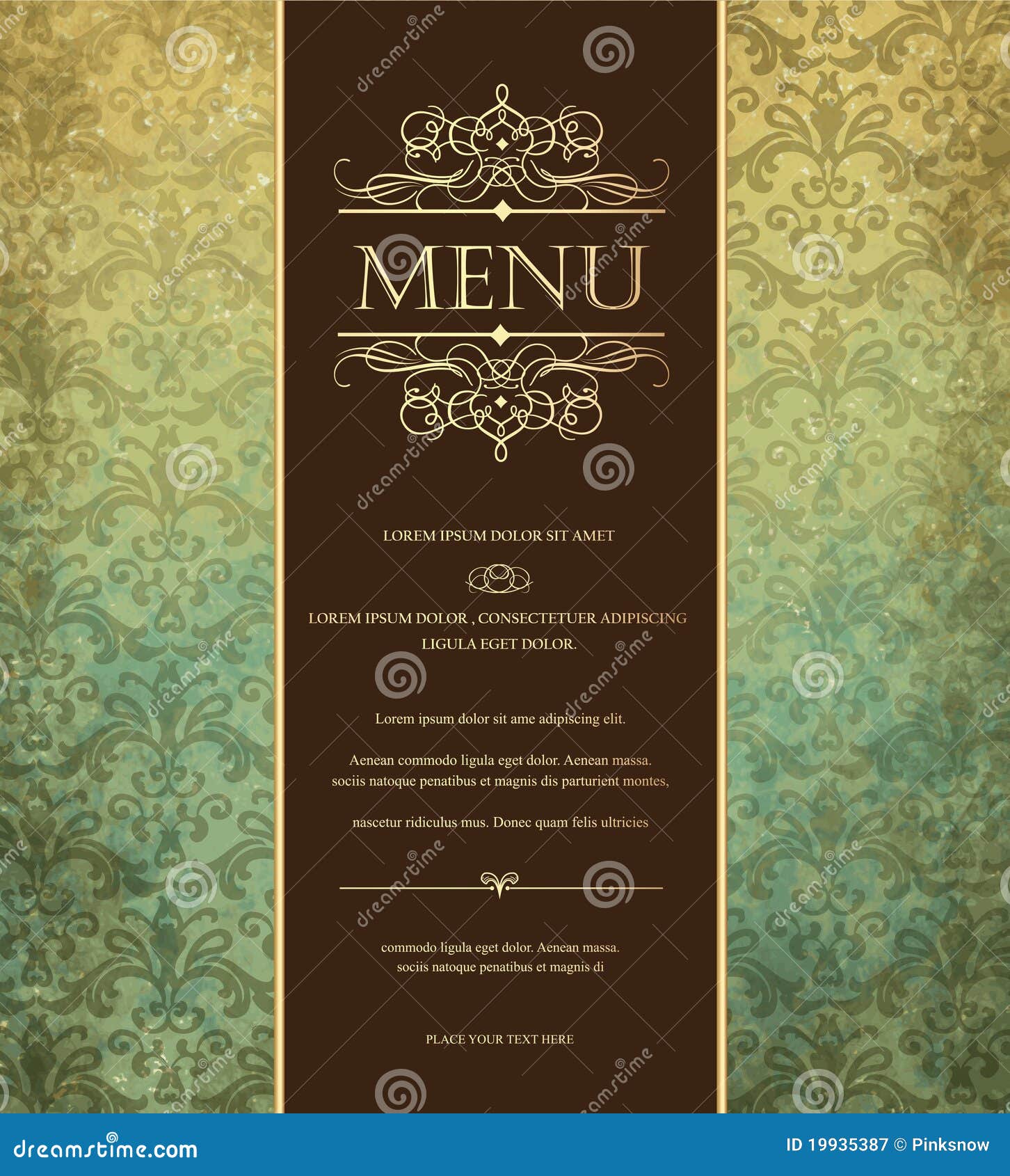 Menu stock vector. Illustration of heraldic, border, hotel - 19935387