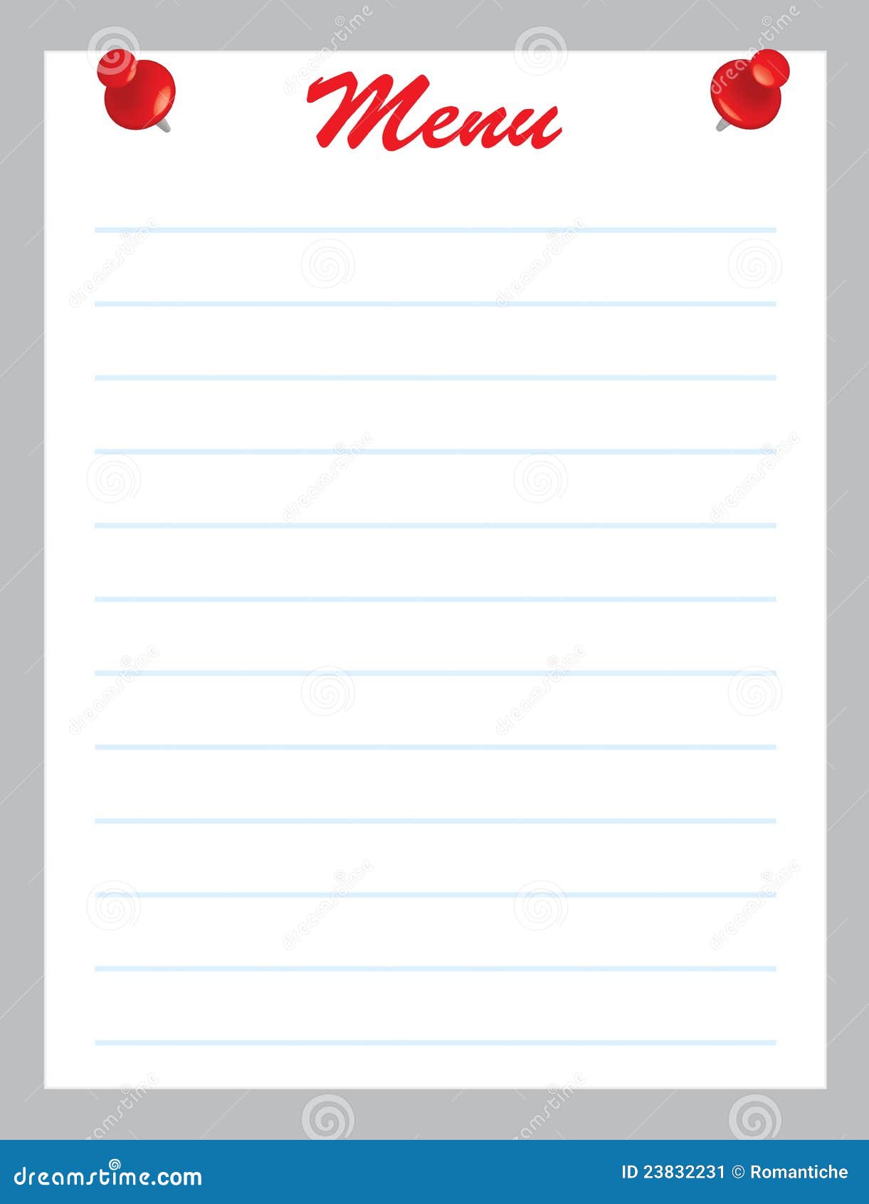 Menu stock vector. Illustration of menu, page, lines - 23832231