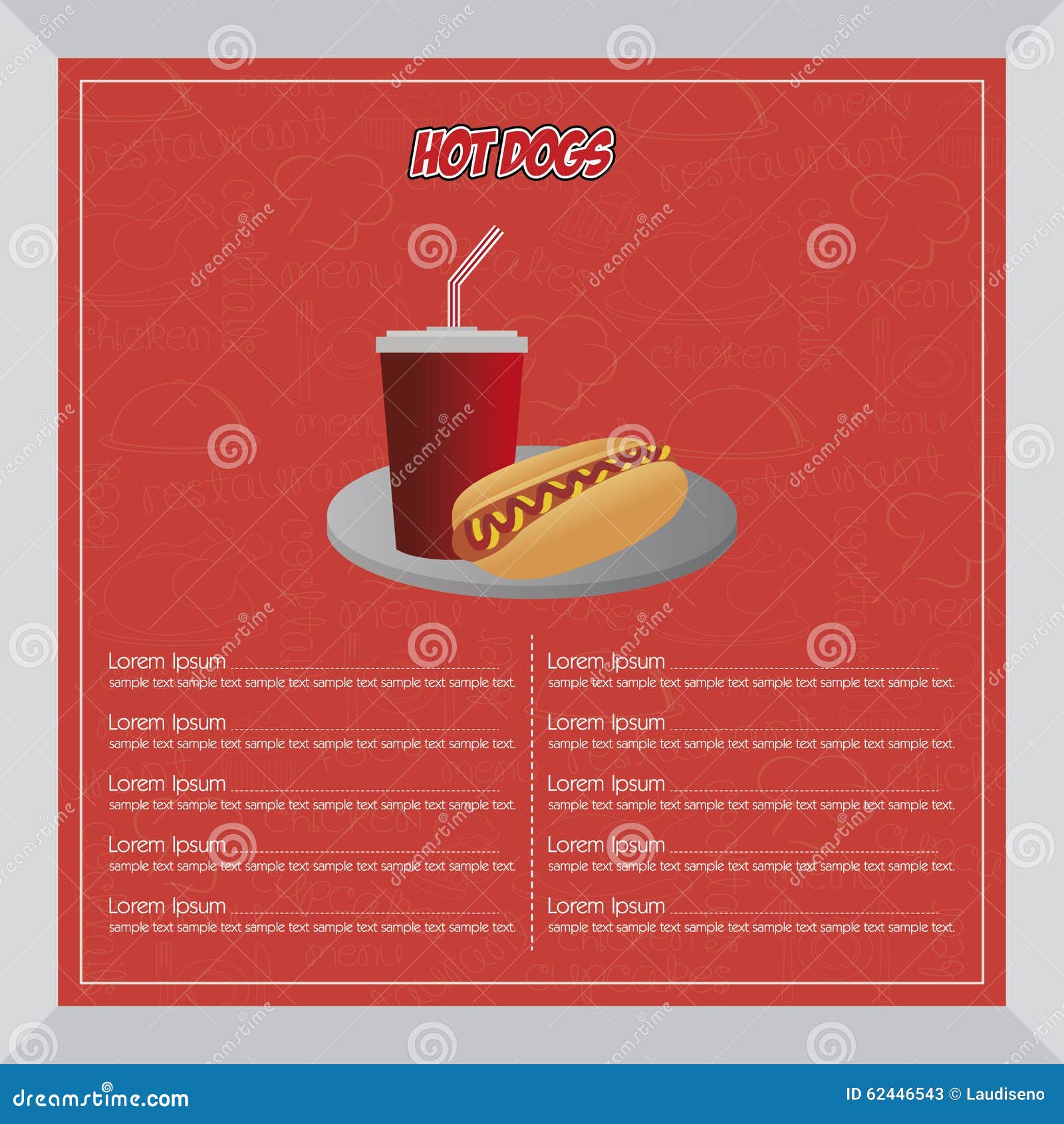 Menu stock vector. Illustration of graphic, alphabet - 62446543