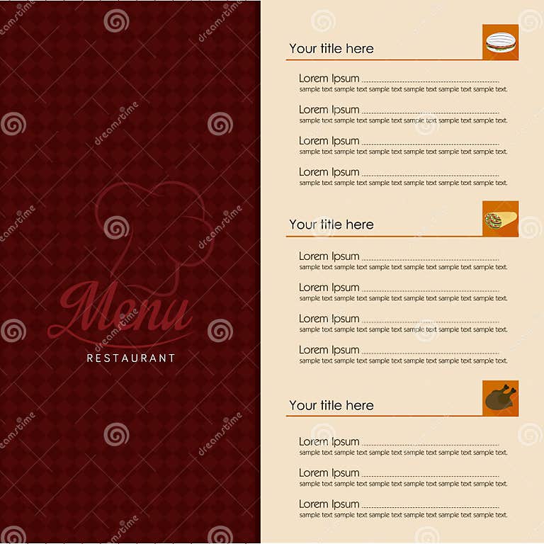 Menu stock vector. Illustration of delicious, healthy - 62446610