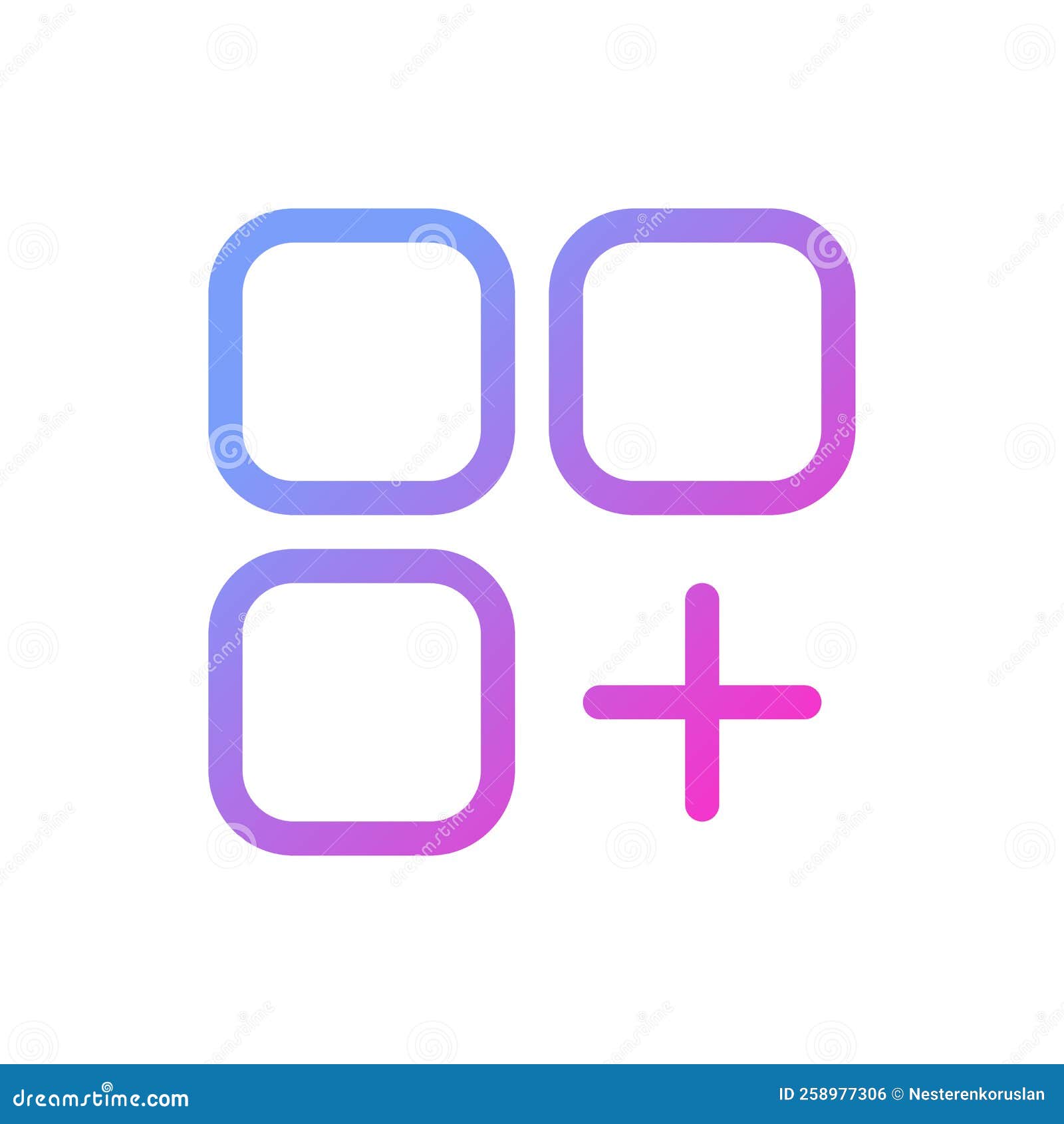 Menu with Add Option Pixel Perfect Gradient Linear Ui Icon Stock Vector - Illustration of ...