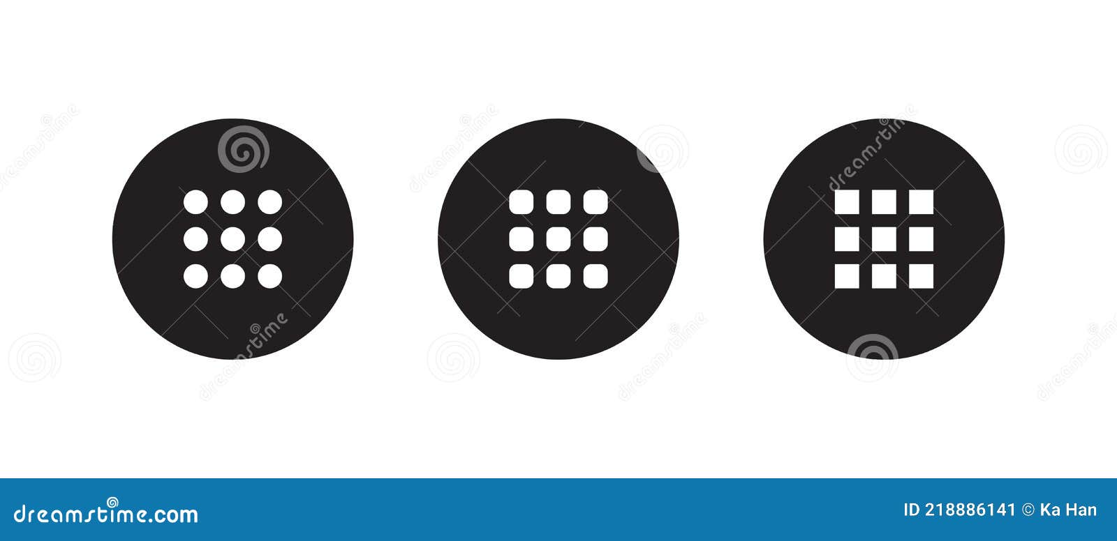 Menu Apps Button Icon Vector. Thumbnails Grid Symbol Illustration Stock ...