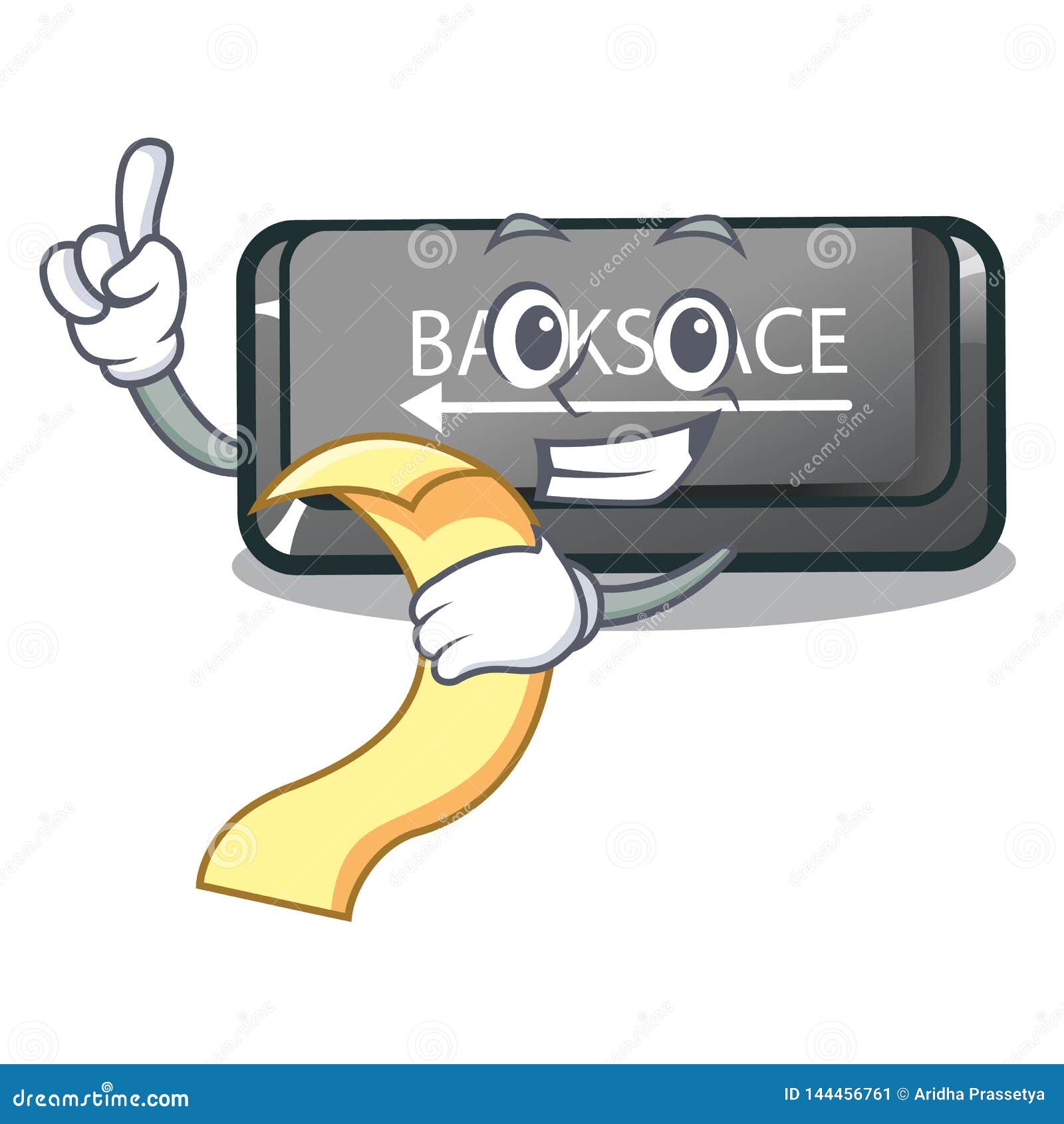 With Menu Backspace Button Installed on Cartoon Keyboard Stock Vector ...