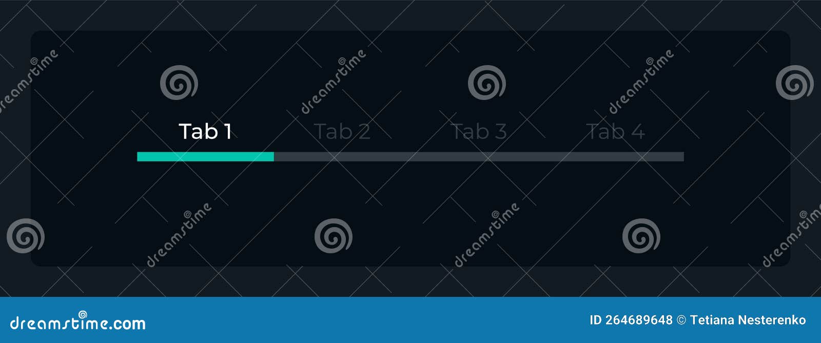 Menu Bar with Tabs UI Element Template Stock Vector - Illustration of element, sign: 264689648