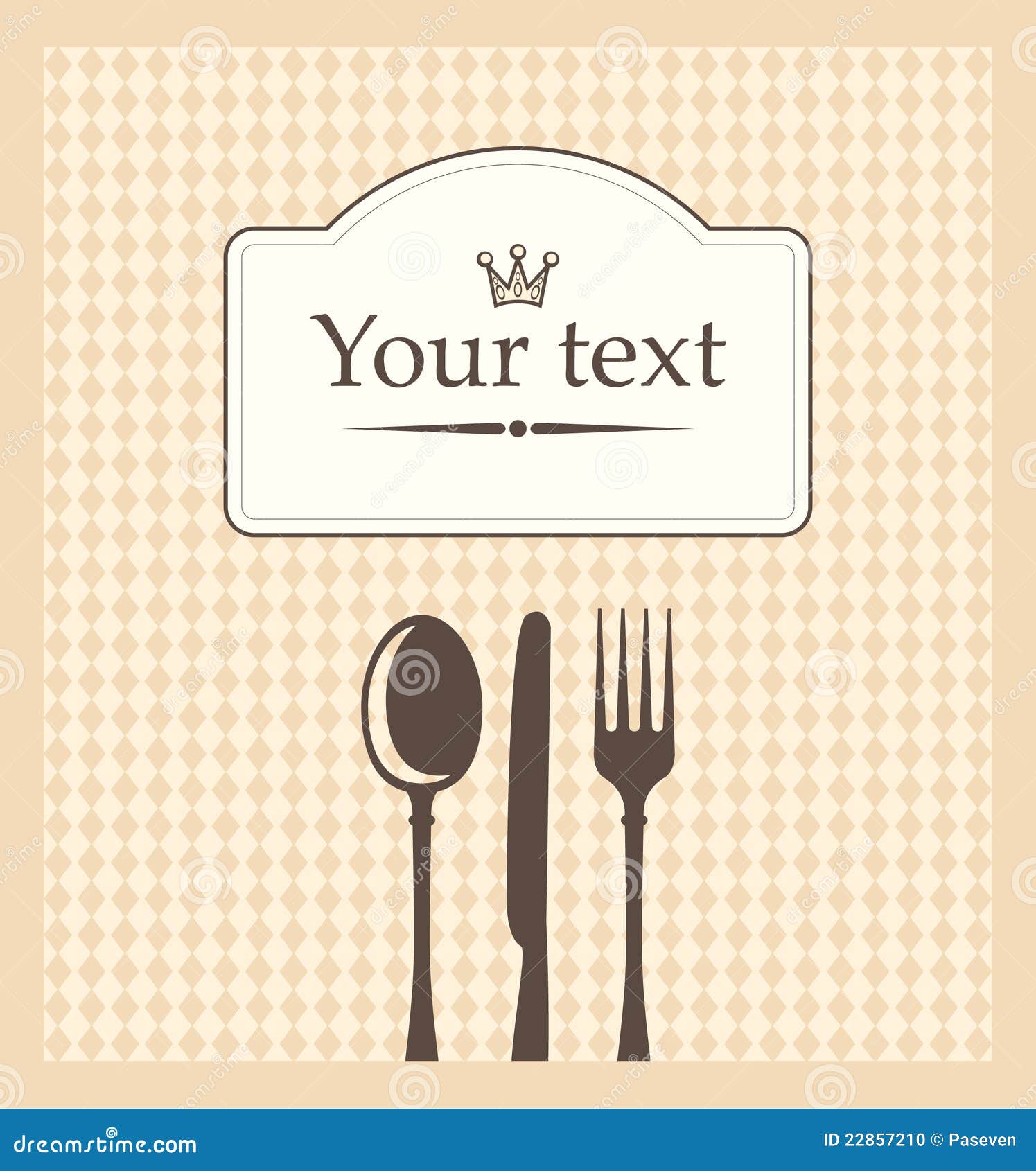 Menu On Beige Background Vector Illustration | CartoonDealer.com #22857210