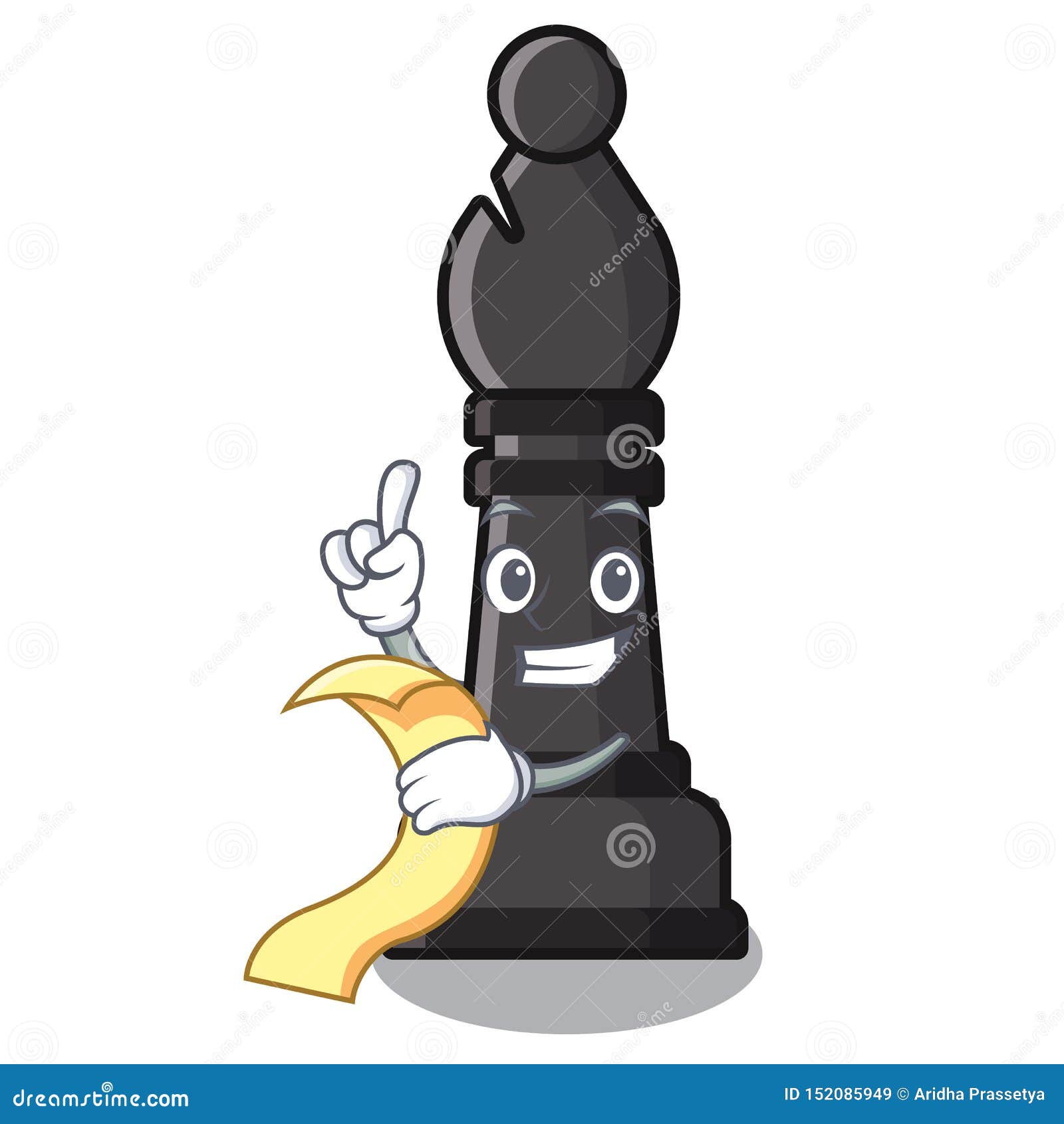 With Menu Bishop Chess Toys in Character Shape Stock Vector ...