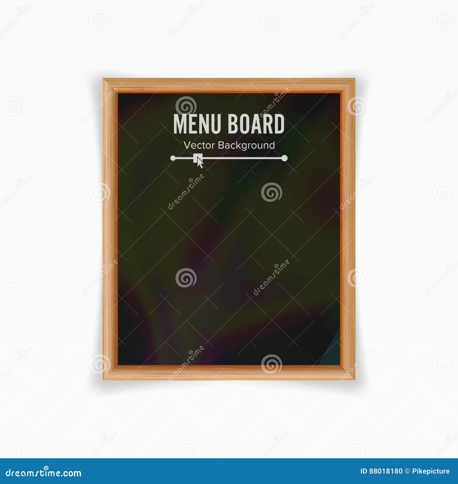 Menu Black Board Vector. Empty Chalkboard Blank Illustration Stock ...