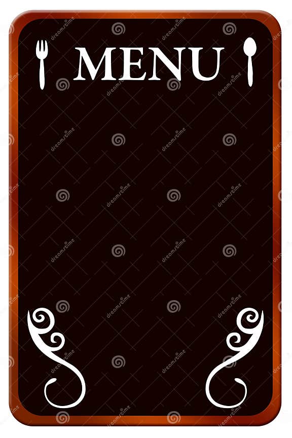 Menu blackboard stock illustration. Illustration of catering - 19168519