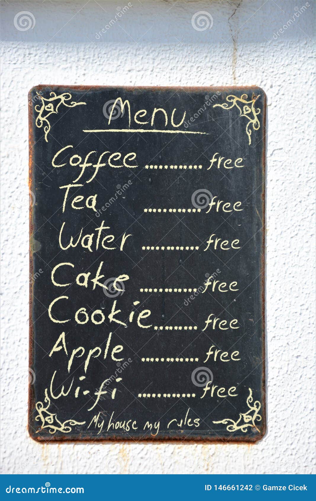 Menu on Blackboard with Copyspace for Your Text Stock Photo - Image of ...