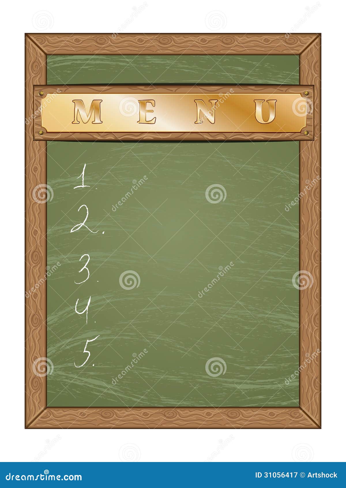 Menu board stock vector. Illustration of menu, empty - 31056417