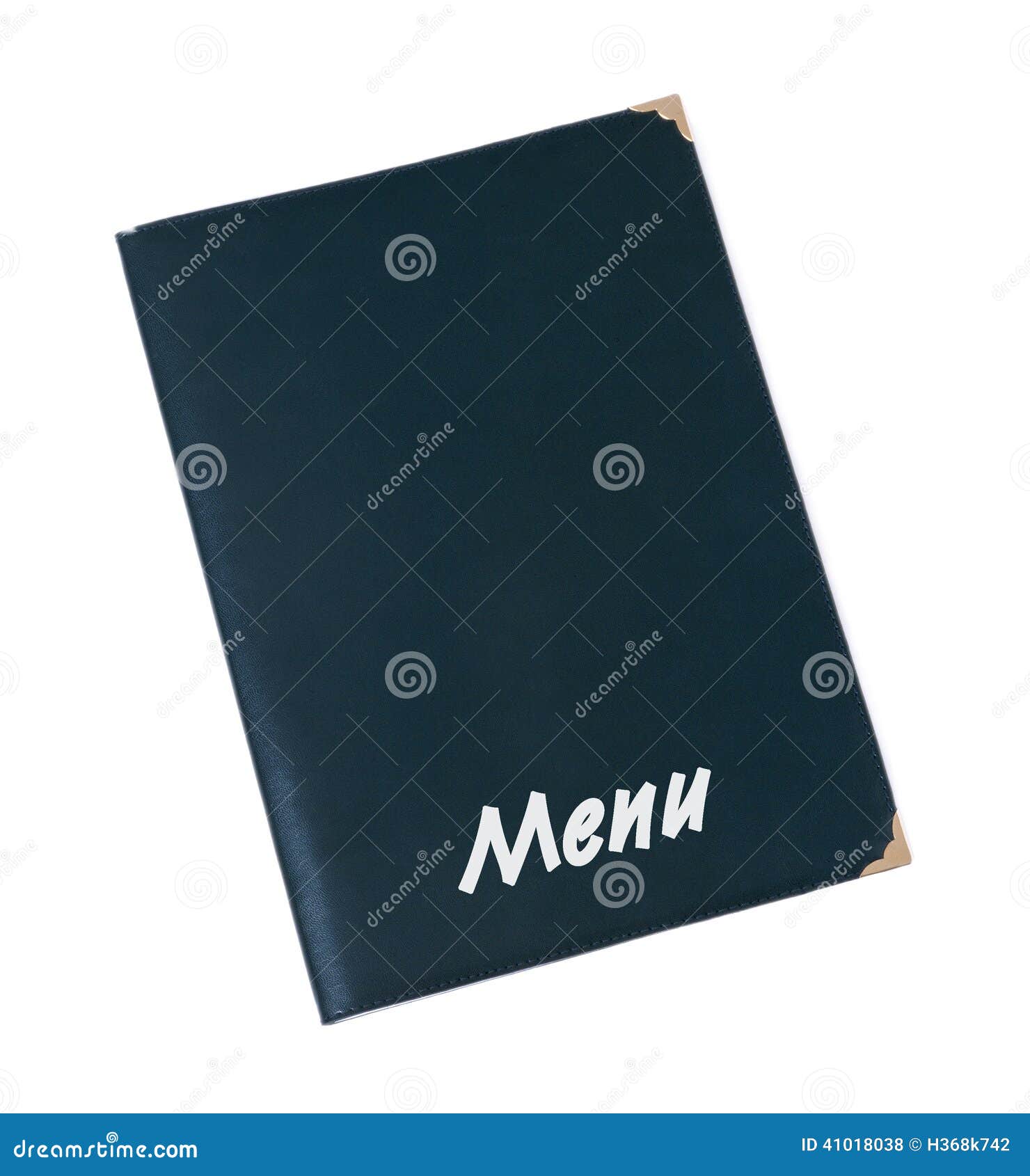 Menu Book in Green Tone Isolated on White Stock Photo - Image of note ...