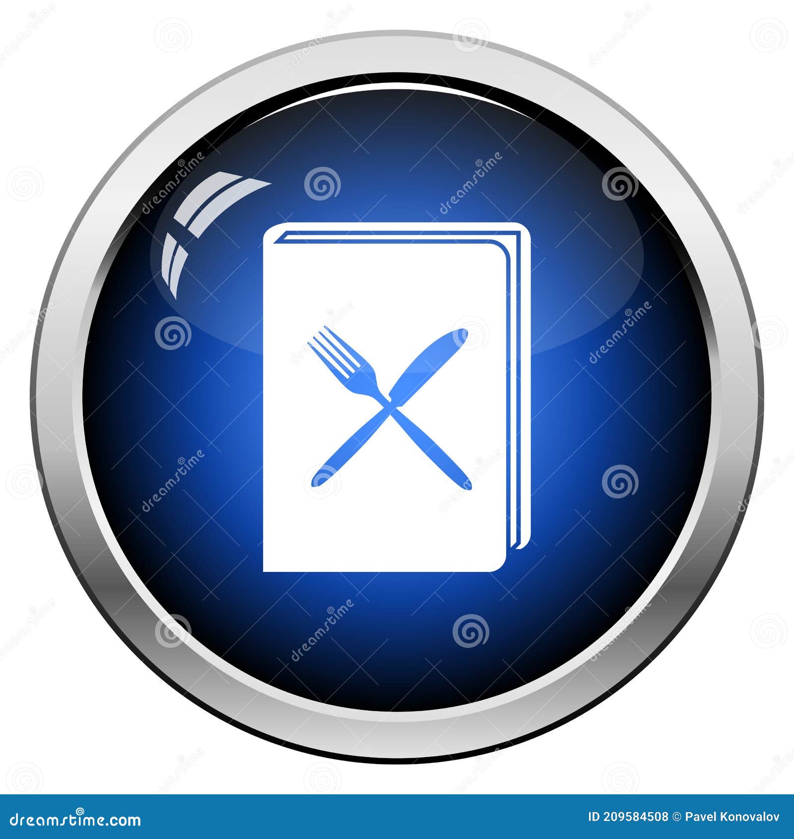 Menu Book Icon stock vector. Illustration of chef, dinner - 209584508