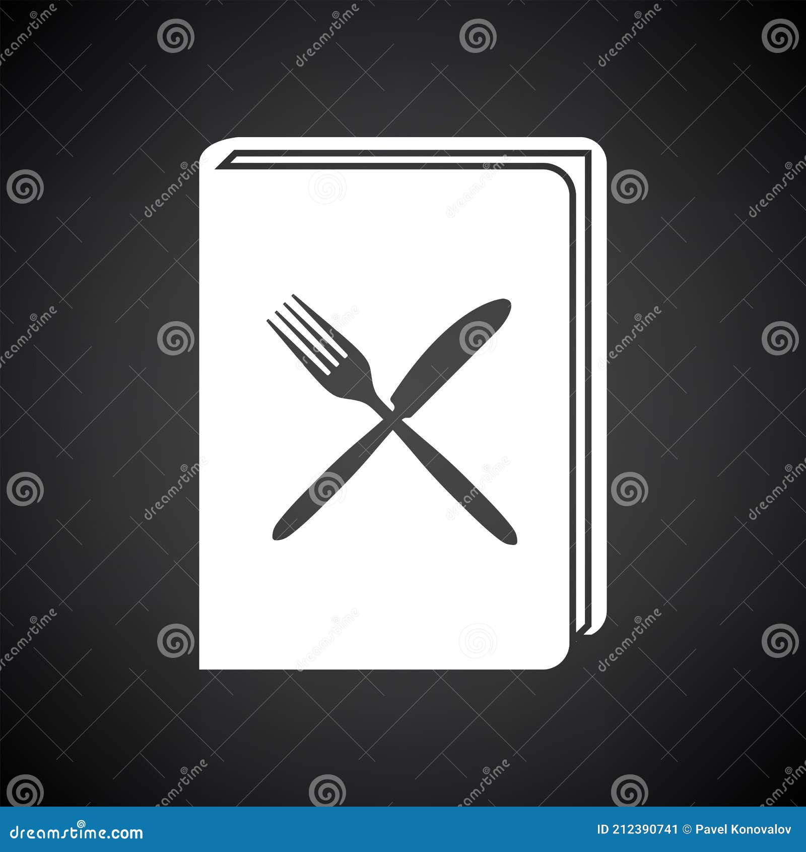 Menu Book Icon stock vector. Illustration of kitchen - 212390741