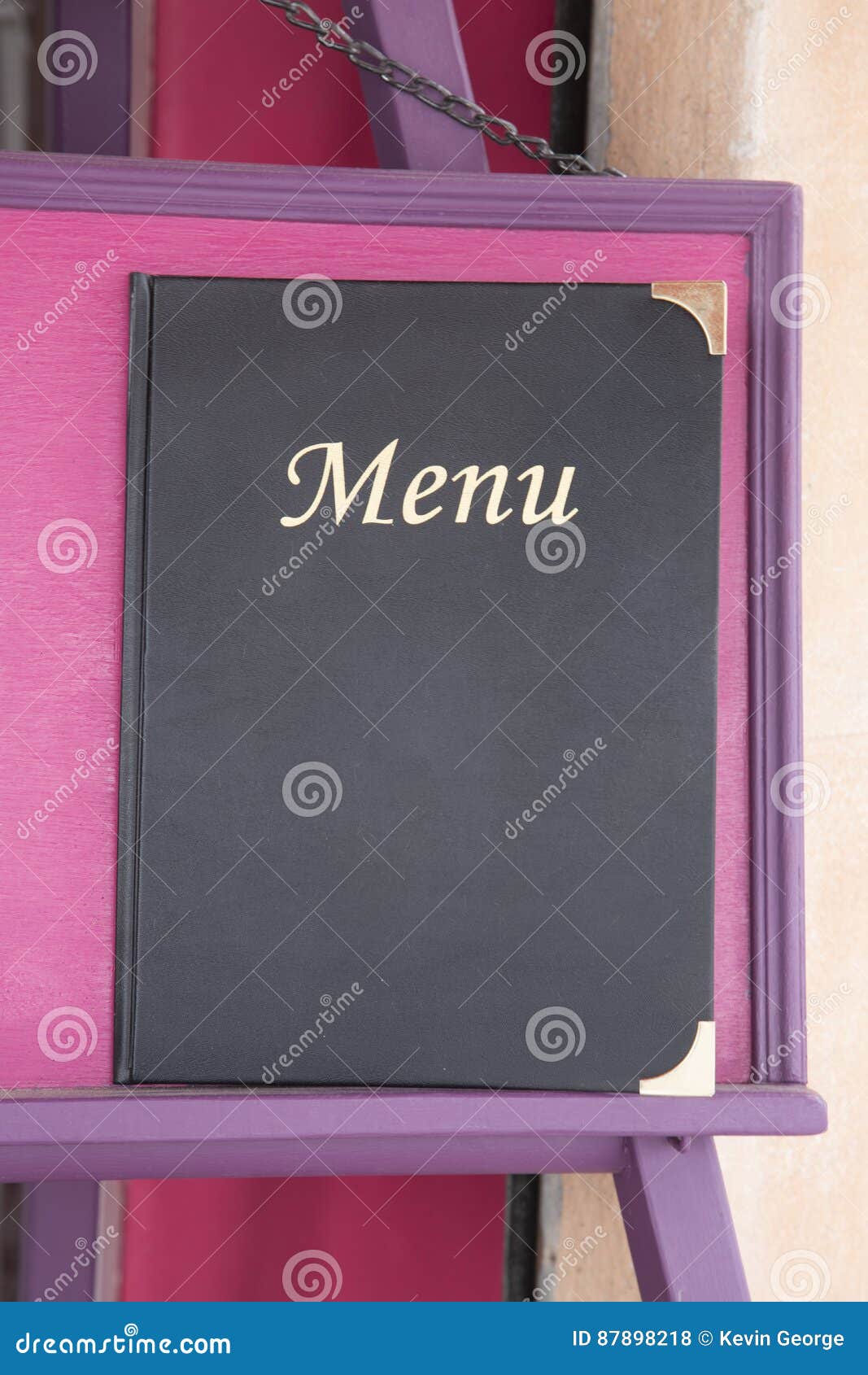 Menu Book on Pink Background Stock Photo - Image of copy, font: 87898218