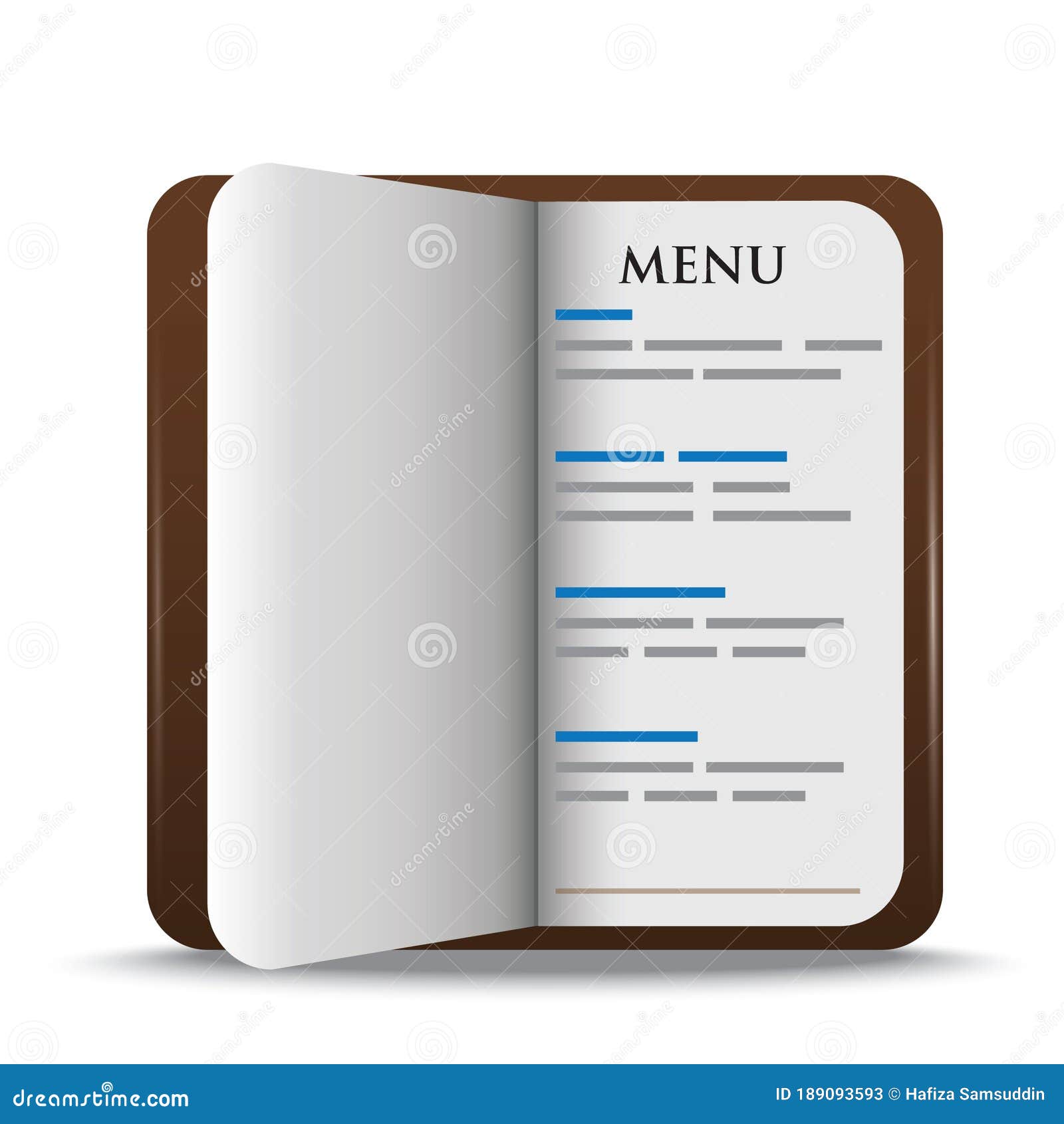 Menu Book. Vector Illustration Decorative Design Stock Vector ...