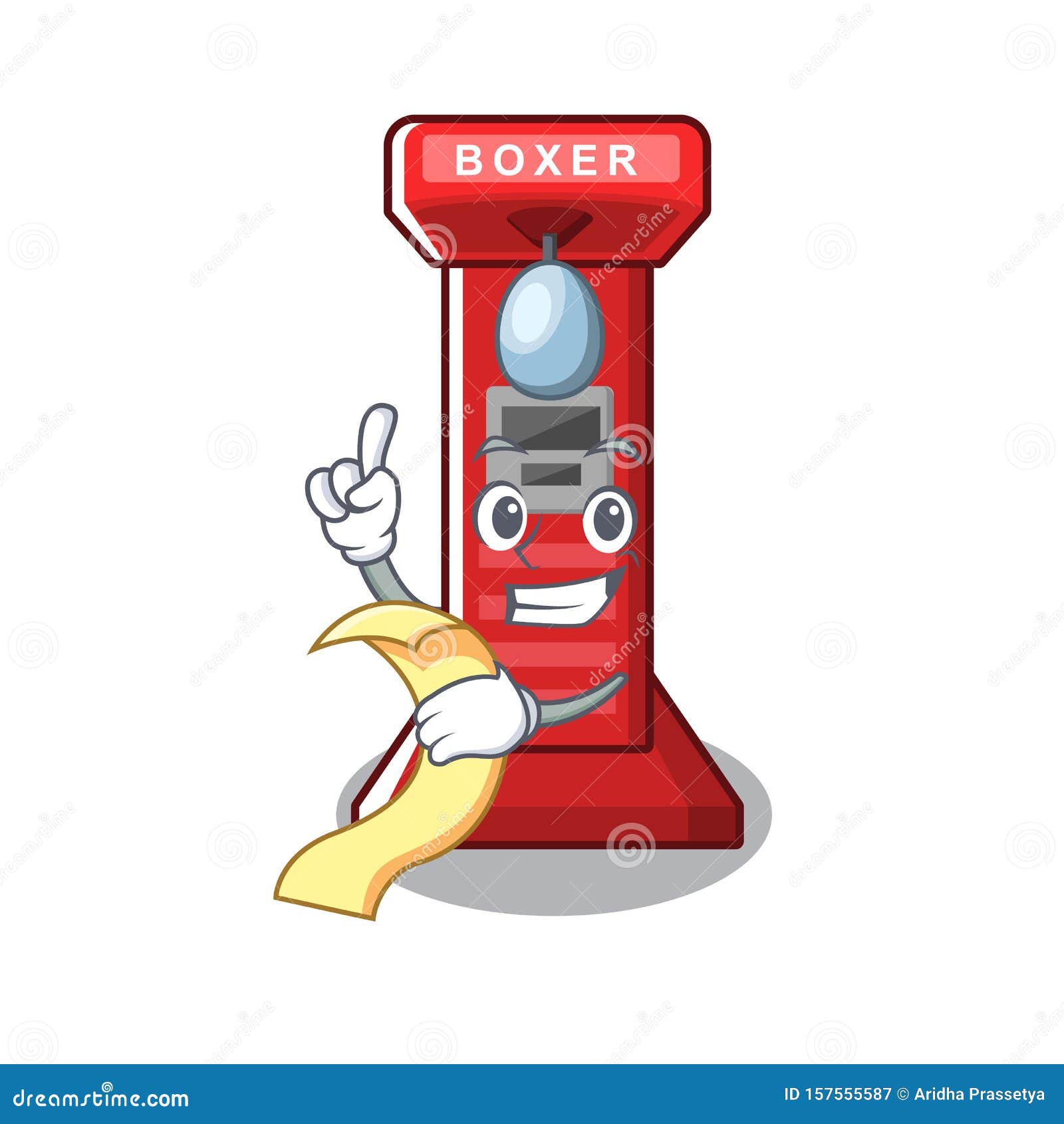 With Menu Boxing Game Machine in the Character Stock Vector ...