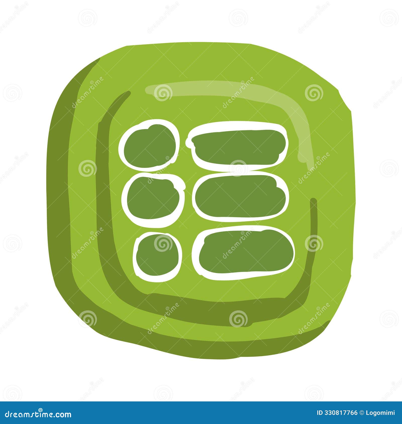 Menu Button in Cartoon Doodle Style, Mobile App Asset, Video Game Ui ...