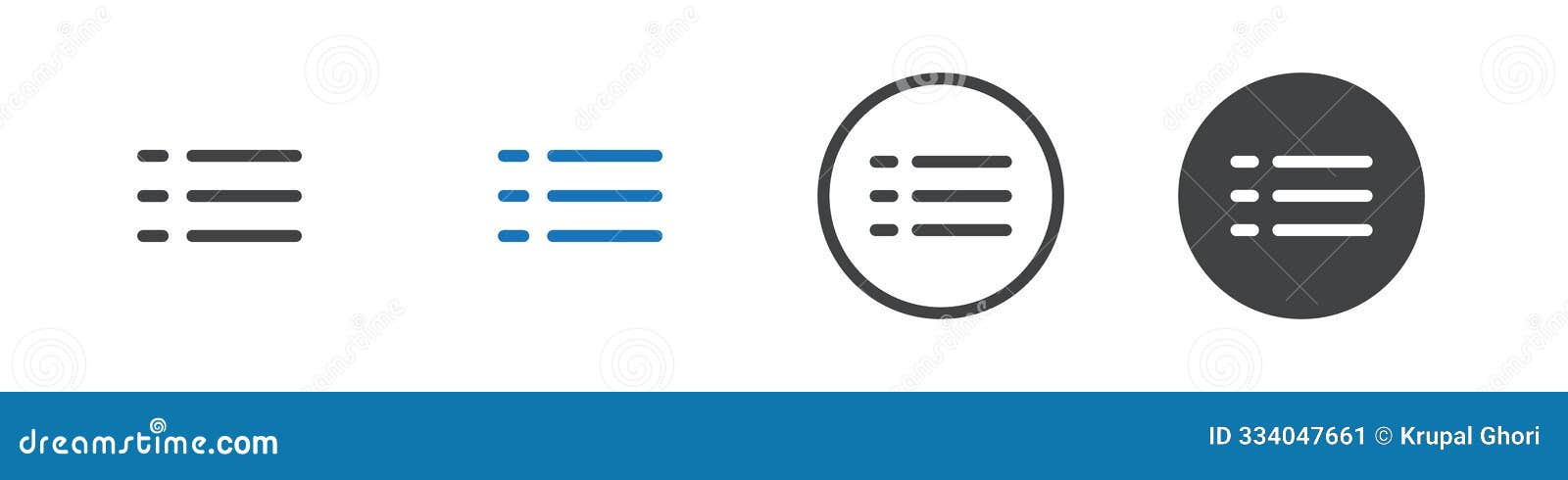 Menu Button Icon Vector Logo Outline Stock Vector - Illustration of ...