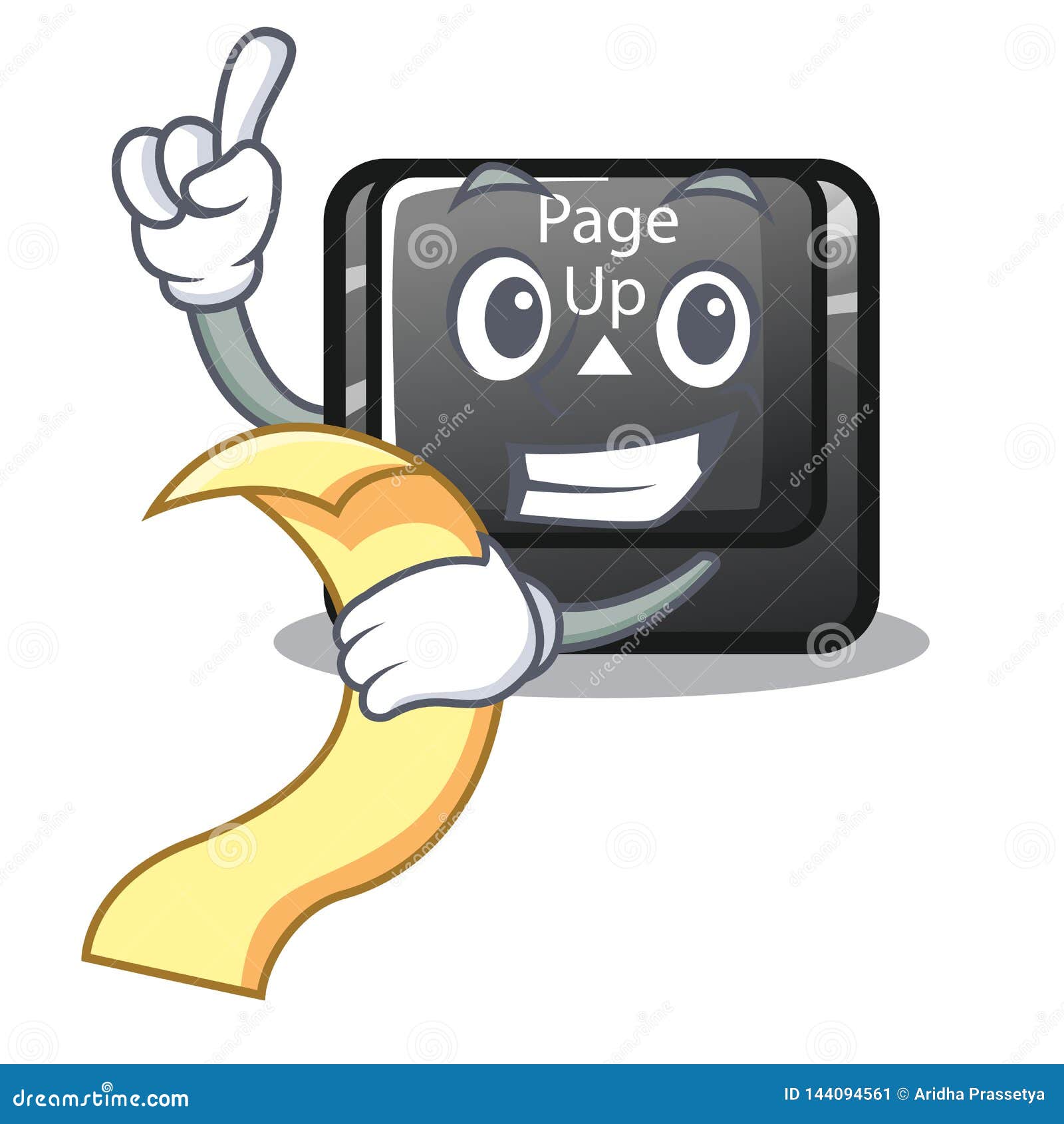 With Menu Button Page Up on Computer Cartoon Stock Vector ...