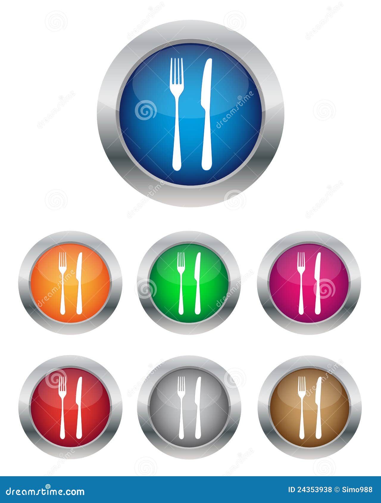 Menu buttons stock vector. Illustration of food, gastronomy - 24353938