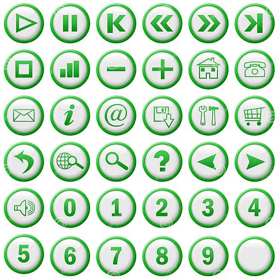 Menu buttons stock illustration. Illustration of music - 3670908