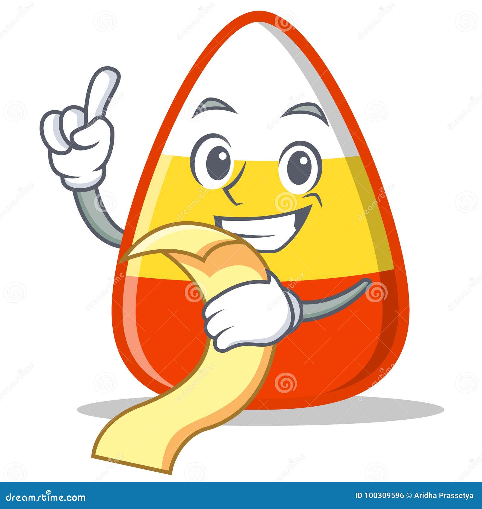 With Menu Candy Corn Character Cartoon Stock Vector - Illustration of ...