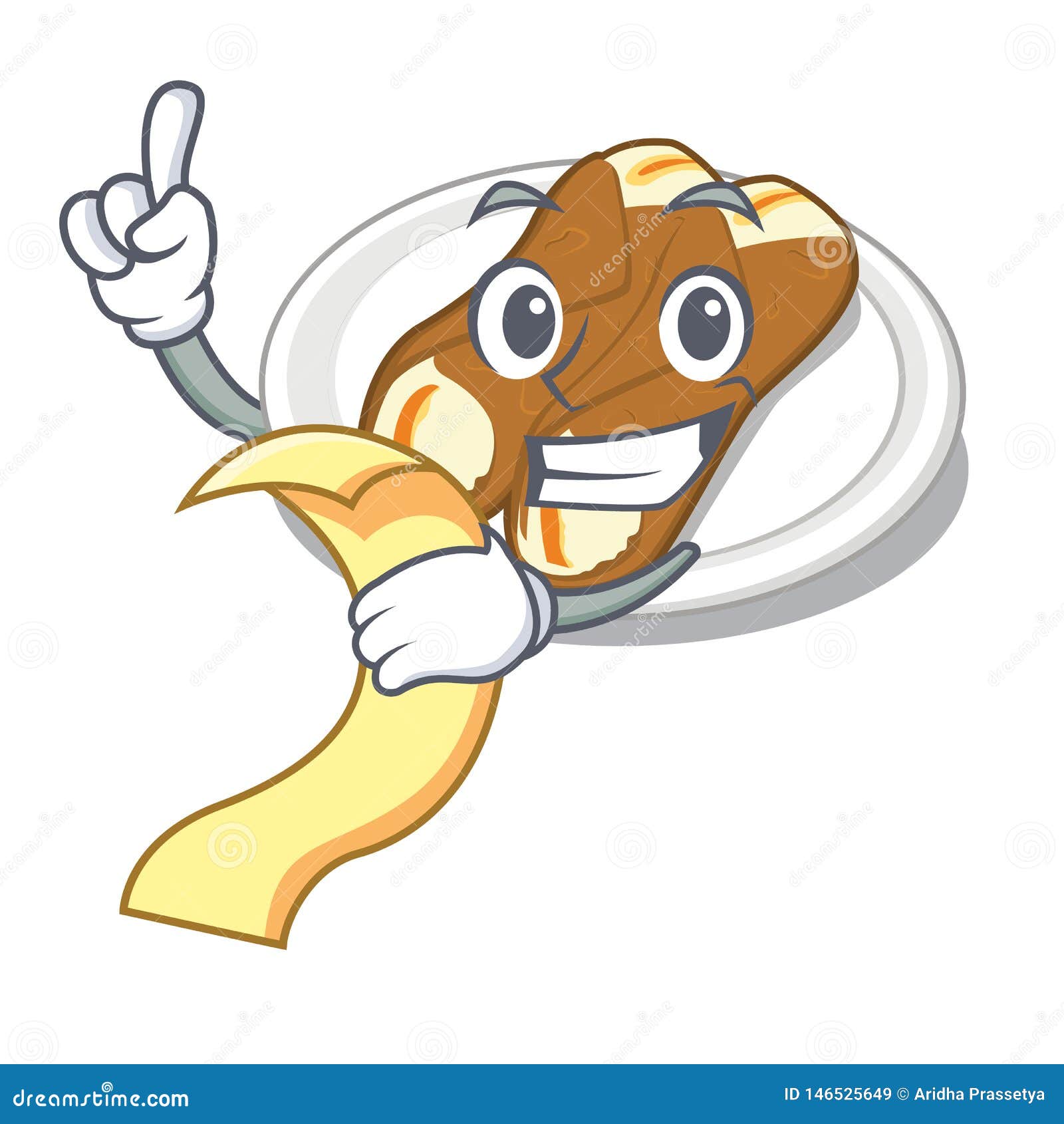 With Menu Cannoli Isolated with in the Character Stock Vector ...