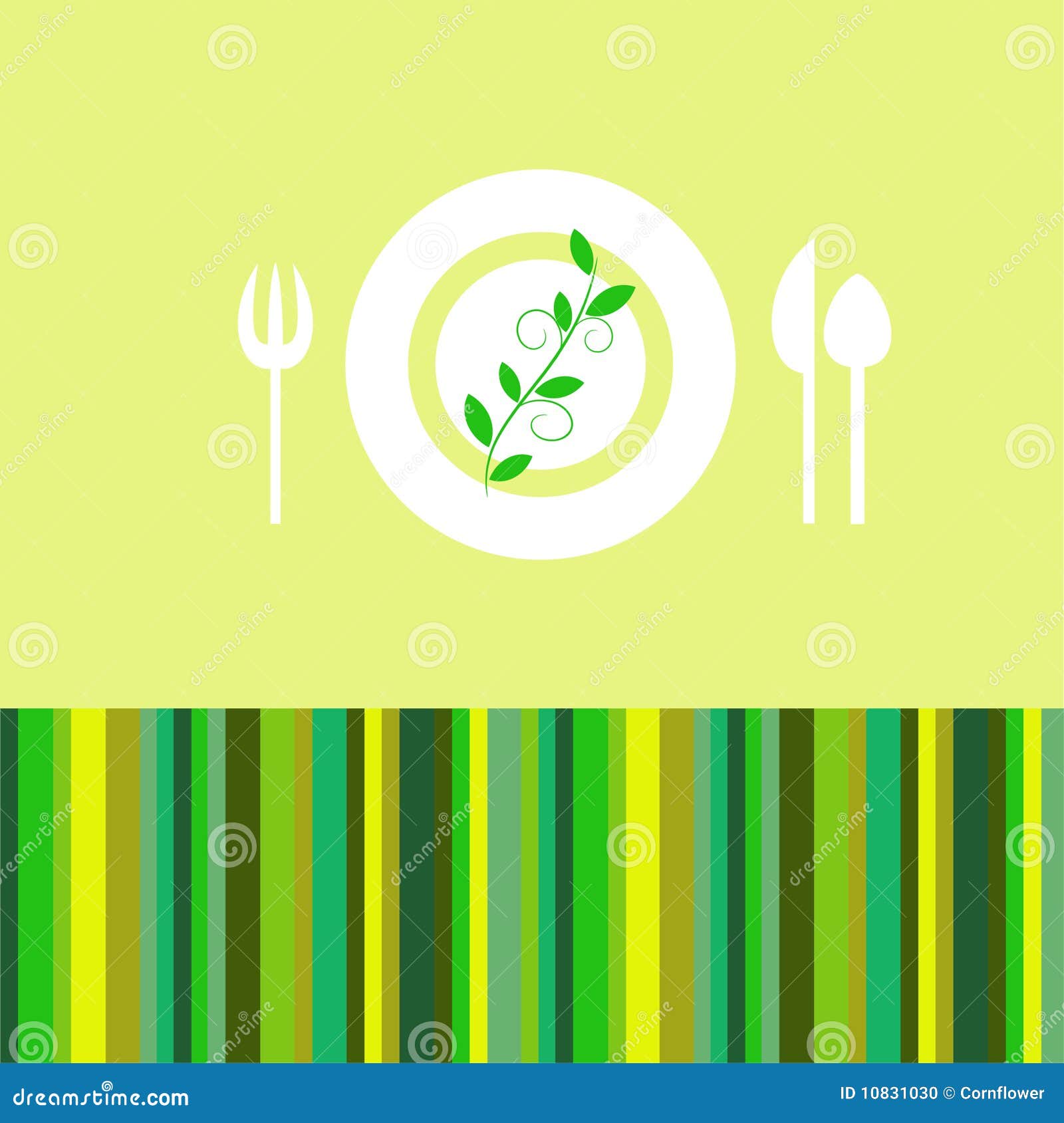 Menu card green stock vector. Illustration of green, dinner - 10831030