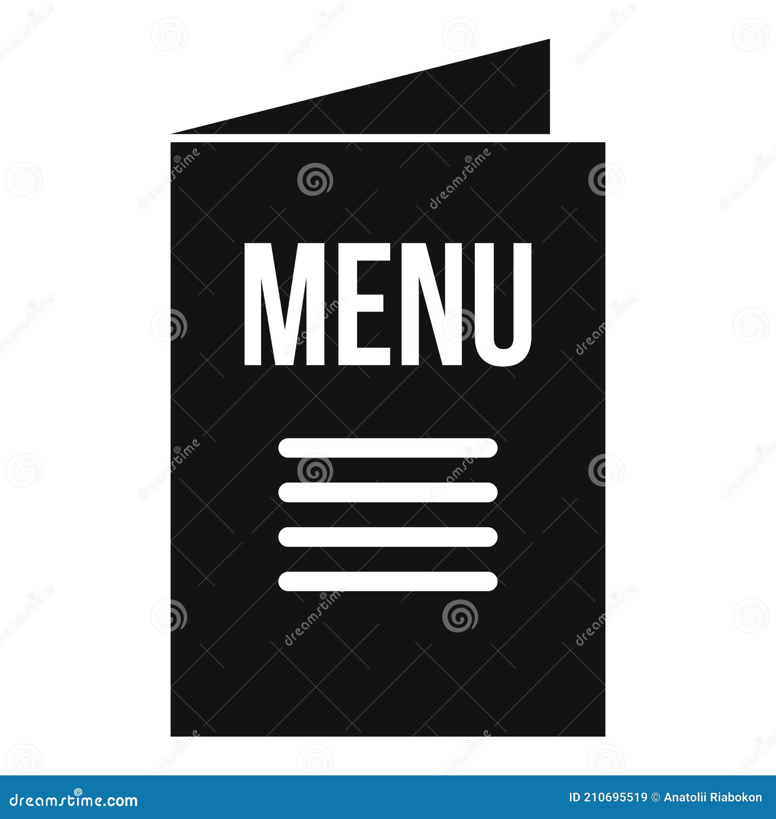 Menu Card Icon, Simple Style Stock Vector - Illustration of elegance ...