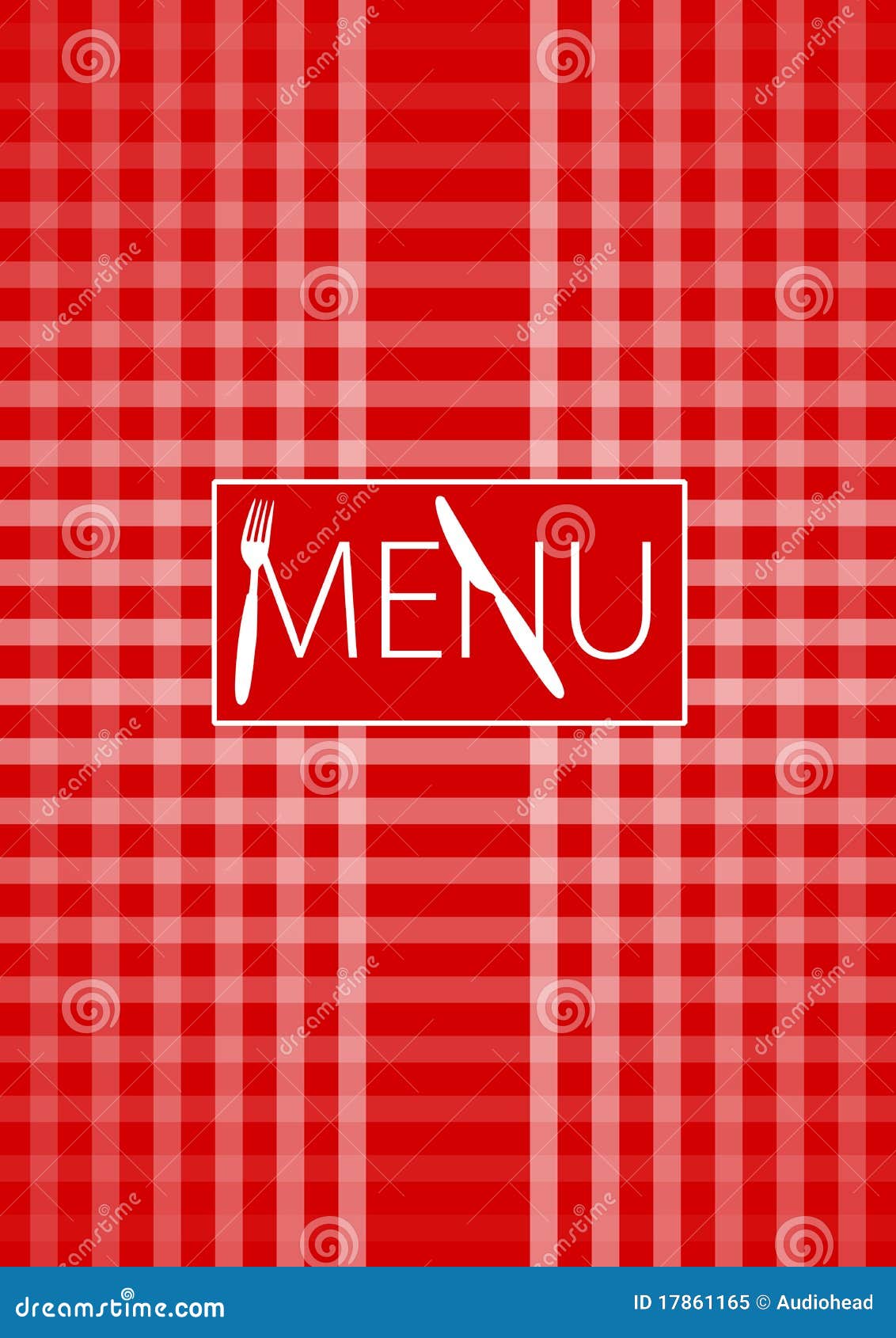 Menu Card - Red Gingham stock vector. Illustration of meal - 17861165