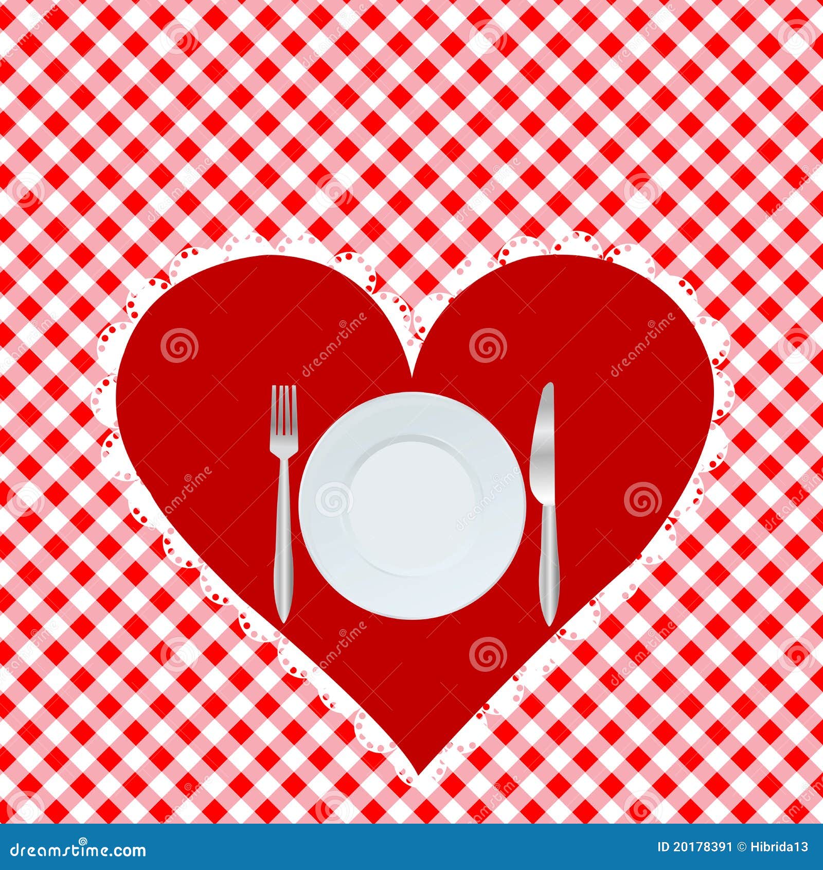 Menu card with red heart stock vector. Illustration of template - 20178391
