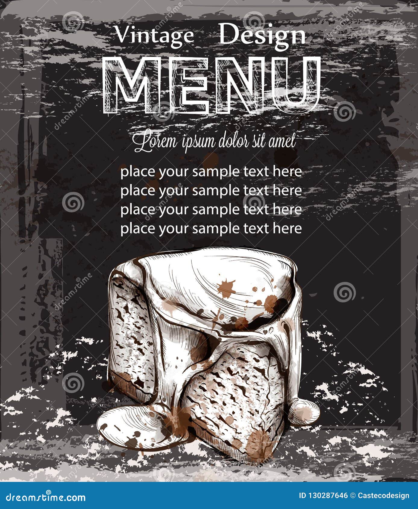 Menu Card Template Cheesecake Vector. Fresh Sweets Design Line Arts ...