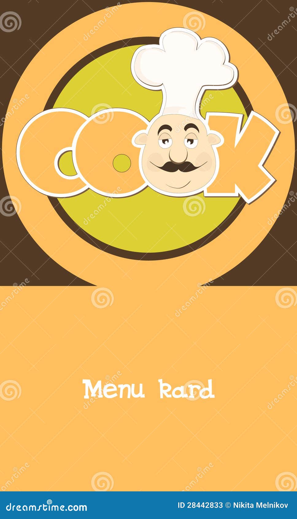 Menu Card. Vector Illustration Stock Vector - Illustration of ...
