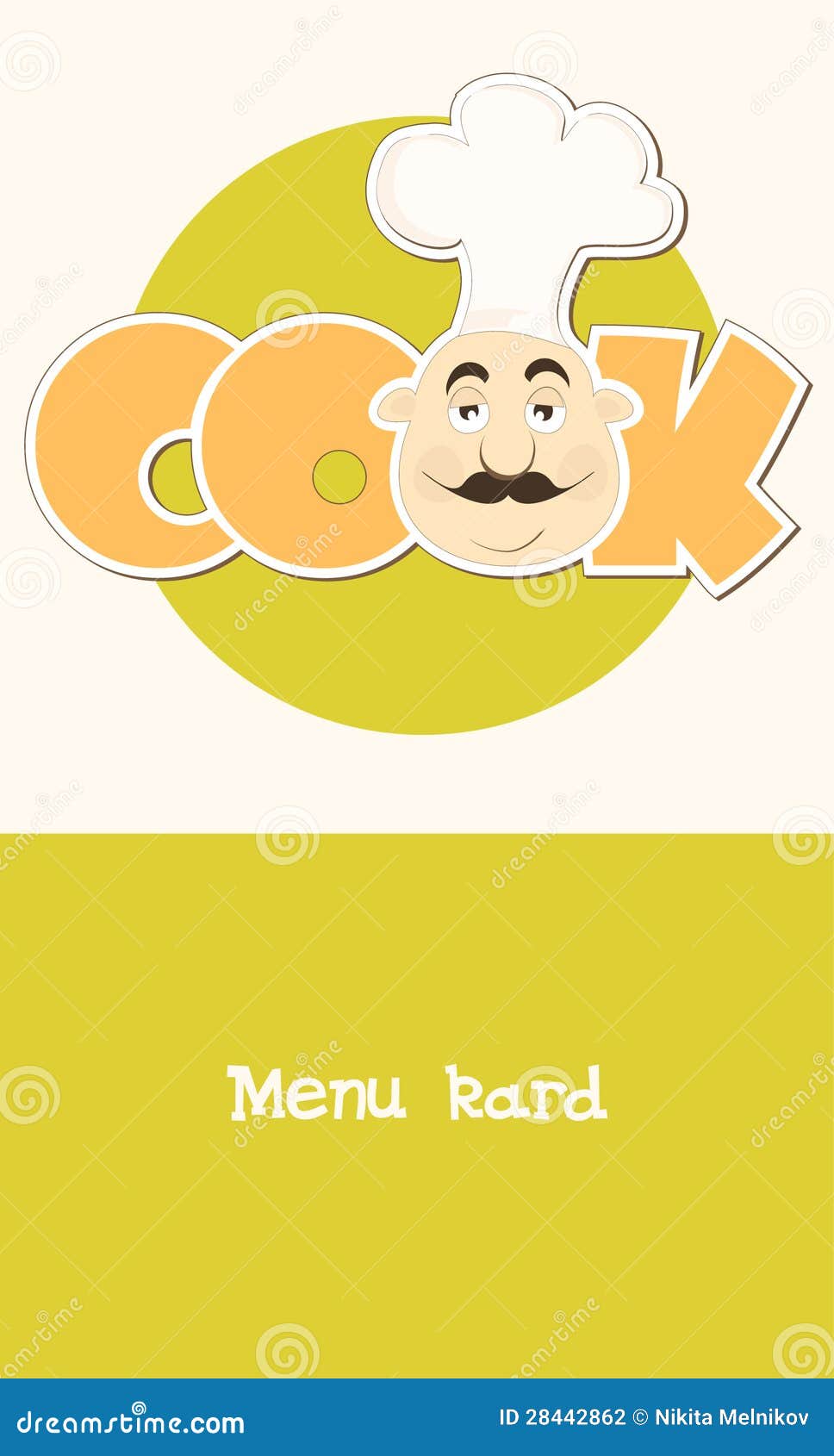 Menu Card. Vector Illustration Stock Vector - Illustration of frame ...