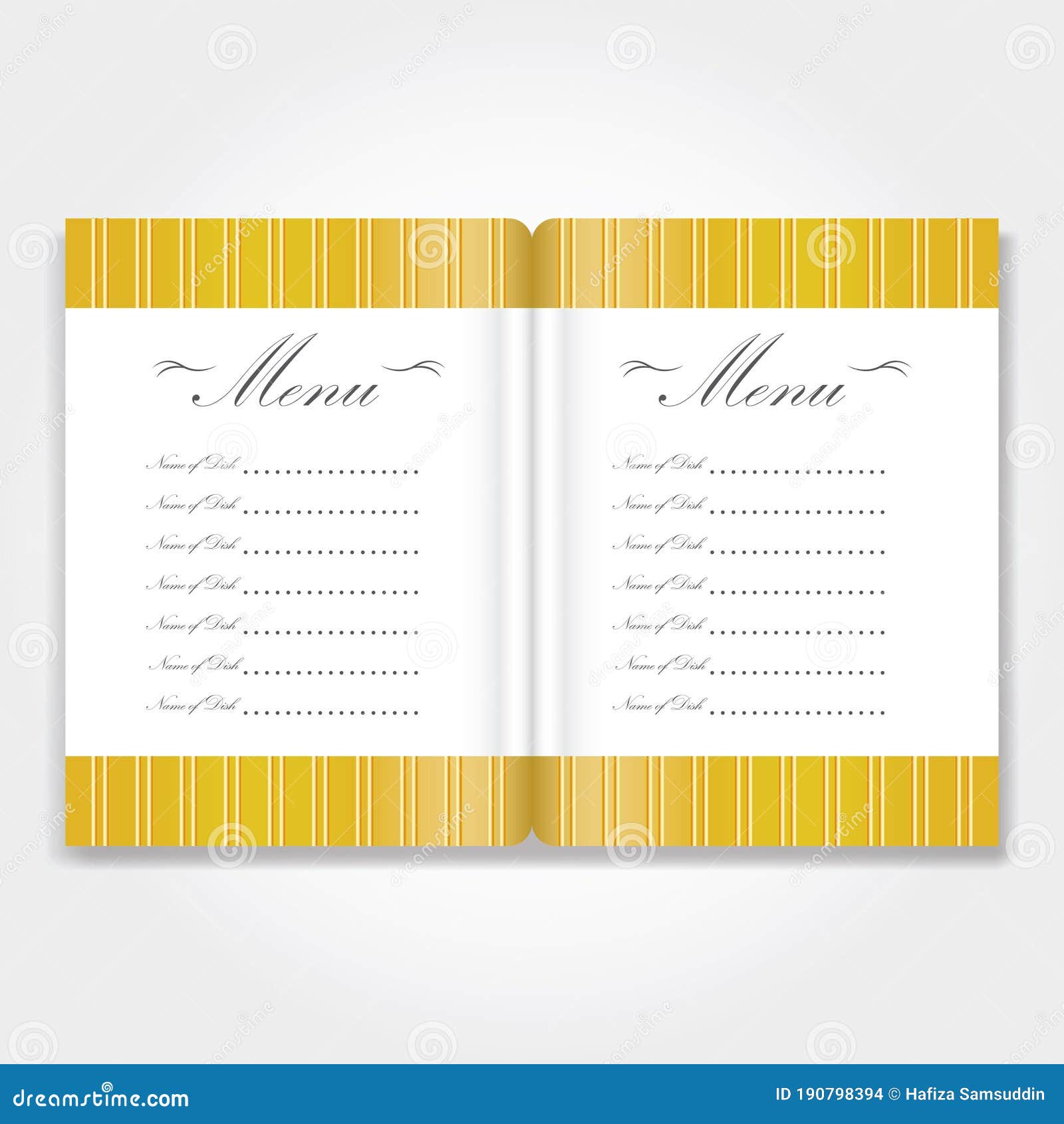 Menu Card. Vector Illustration Decorative Design Stock Vector ...
