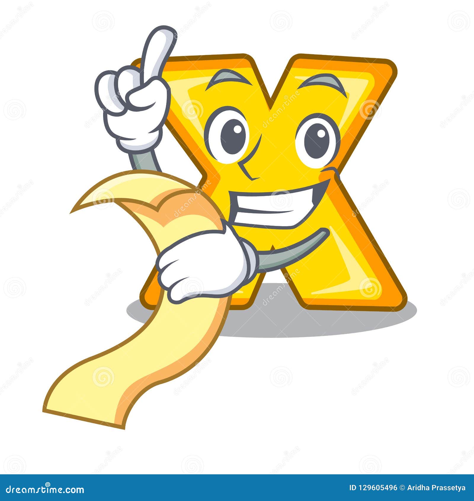 With Menu Cartoon Multiply Sign For Calculate Math Vector Illustration ...