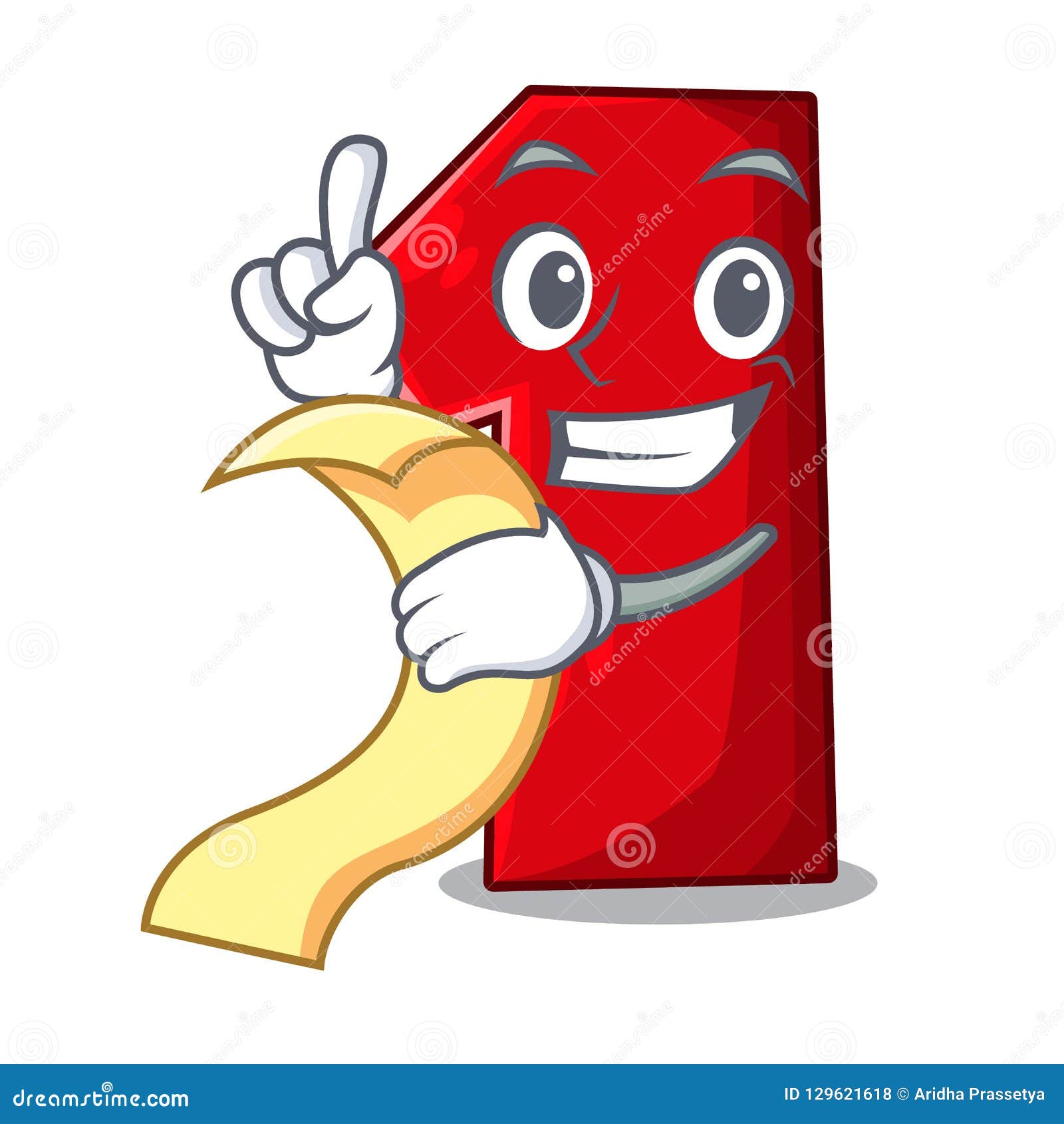 With Menu Cartoon the Number One for Champion Stock Vector ...