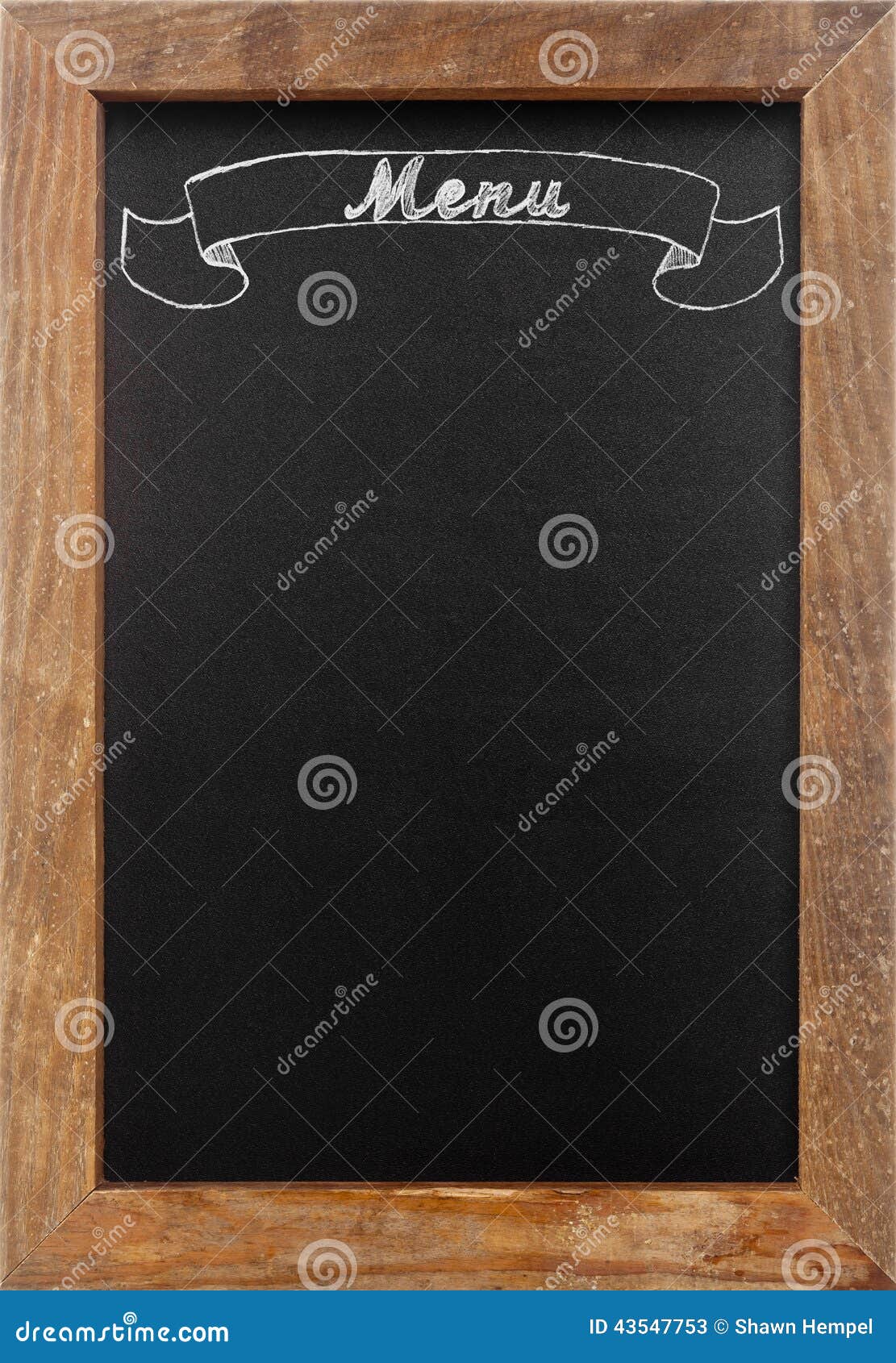 Menu Chalk Writing on Chalkboard with Copy Space Stock Image - Image of ...