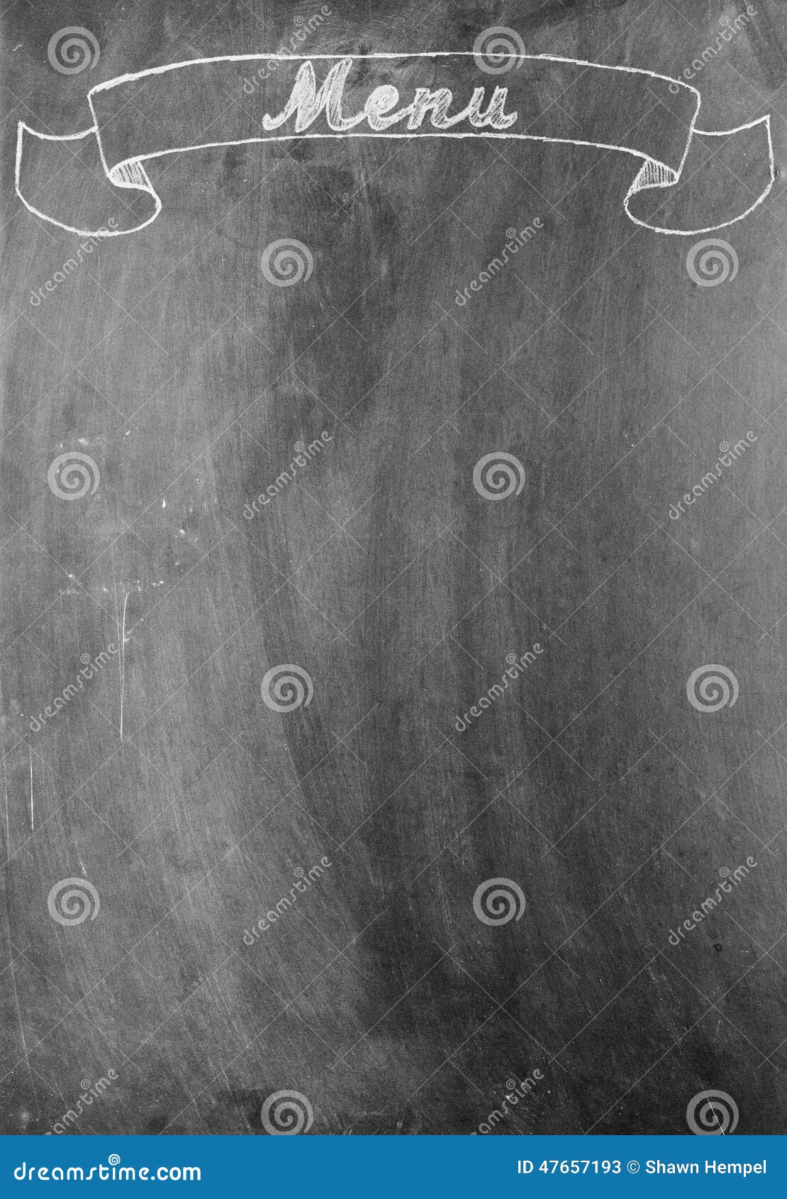 Menu Chalk Writing on Chalkboard with Copy Space Stock Image - Image of ...