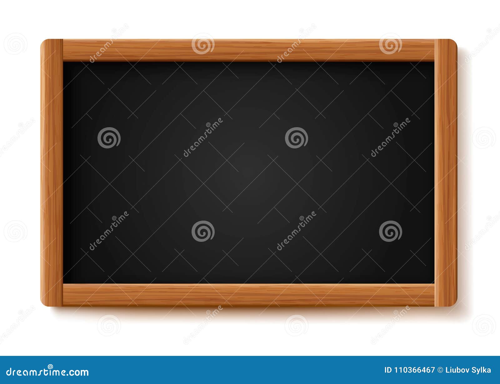 Menu Chalkboard on White Background. Board Wood Frame. Vector ...