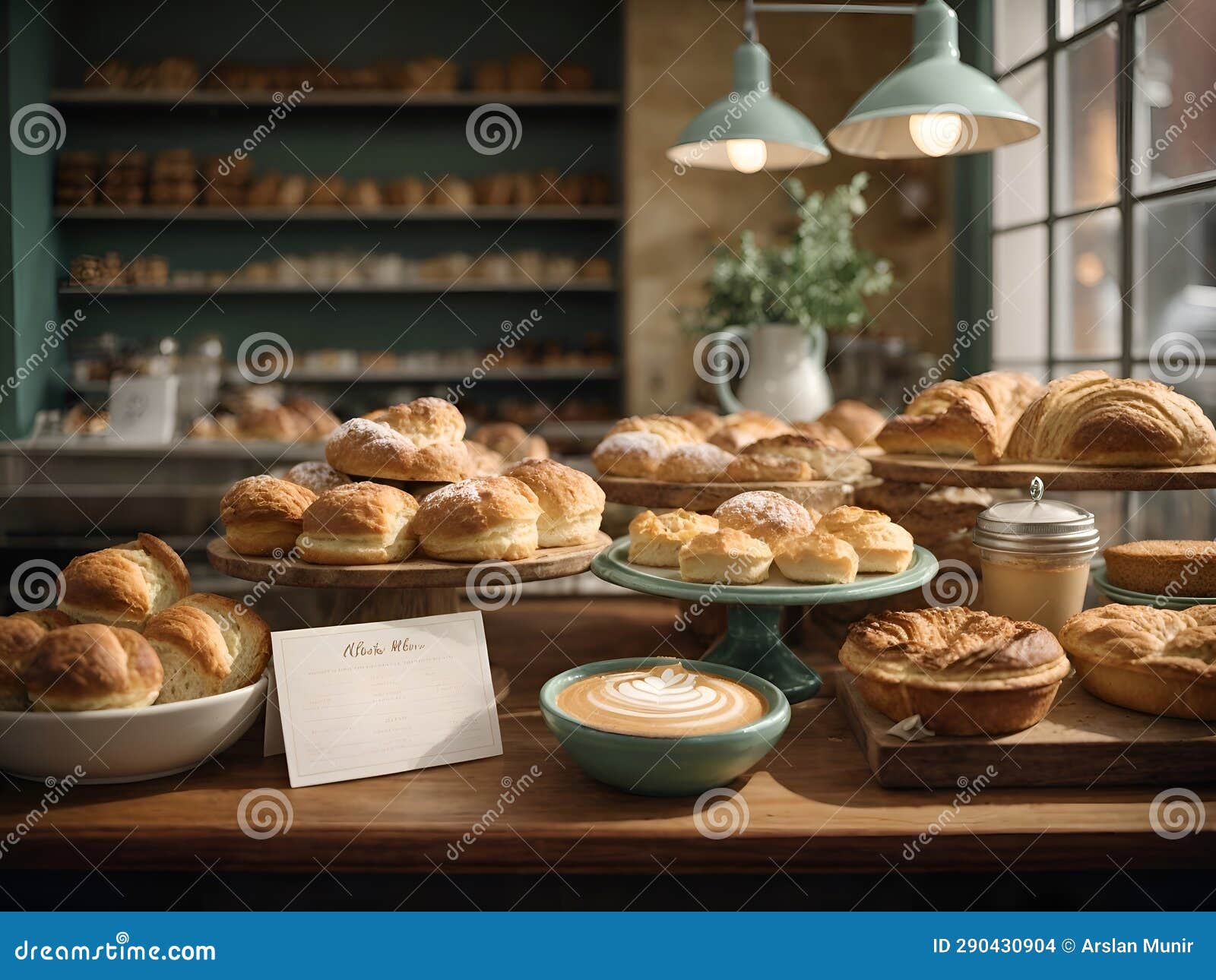 A Menu for a Charming Neighborhood Bakery, Including a Variety of ...