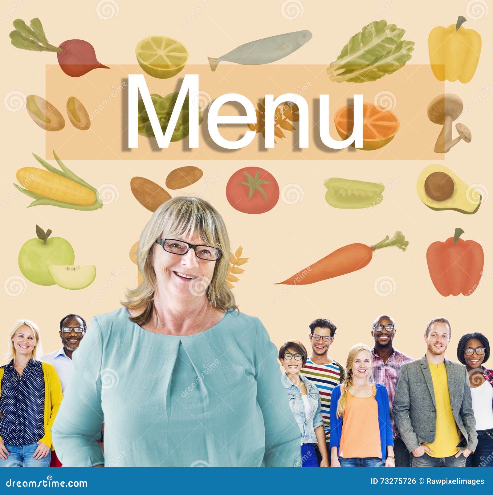 Menu Choice Food Beverage List Selection Option Concept Stock Photo ...